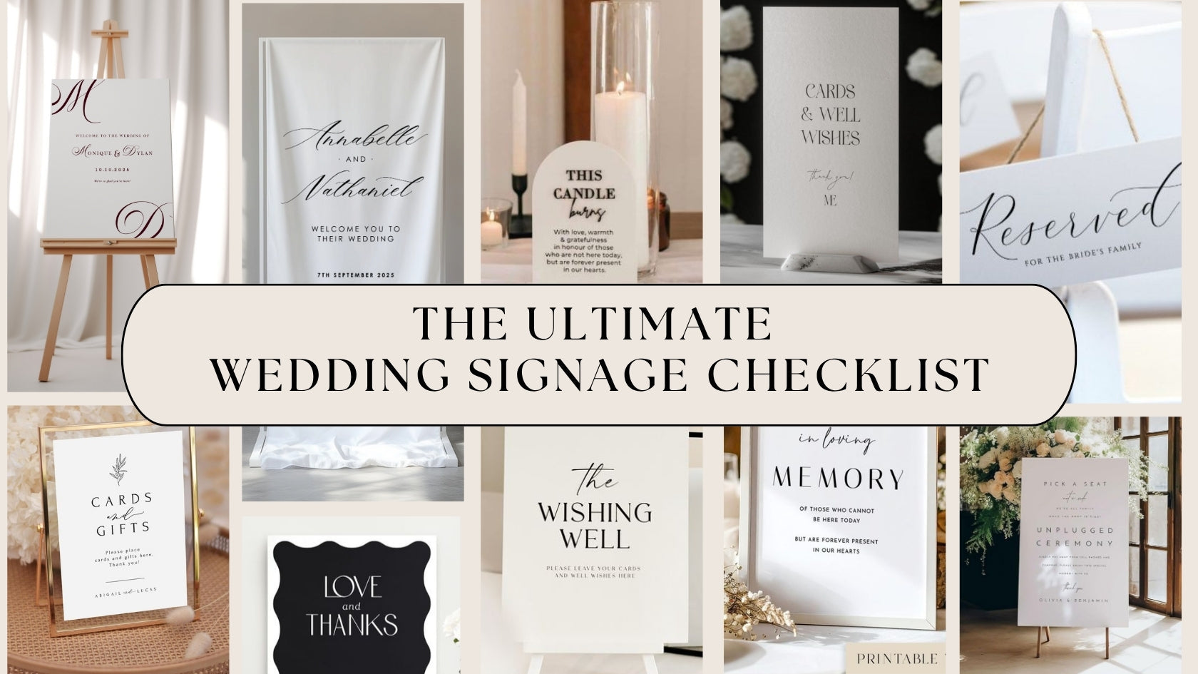 The Ultimate Wedding Signage Checklist: Every Sign You Need for Your W ...