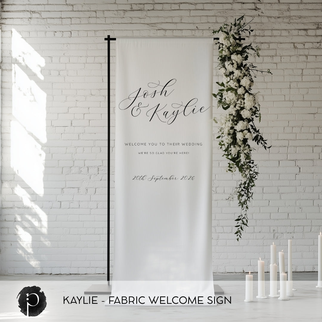 Kaylie - Fabric Welcome Sign – Paper & Ink Studio