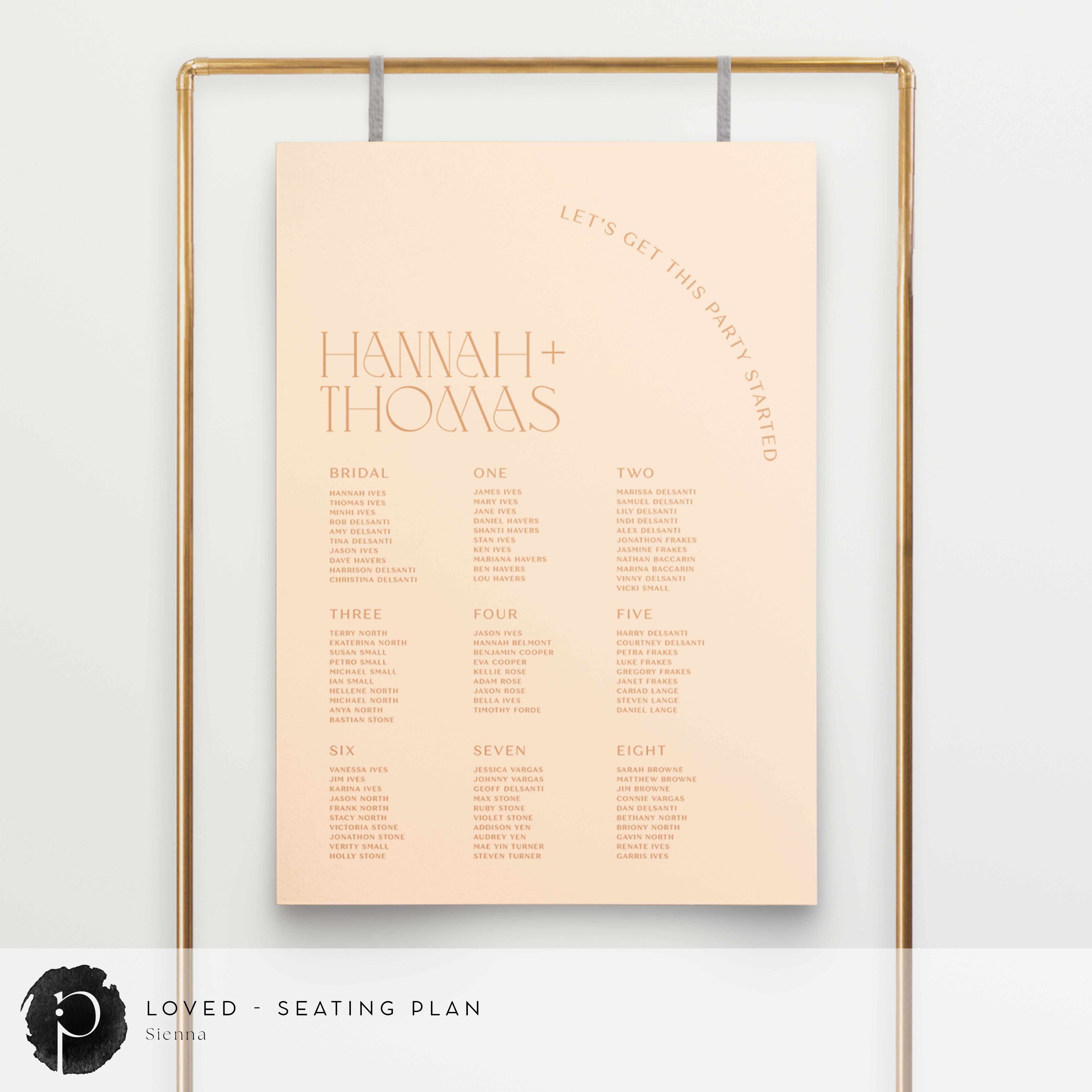 Loved - Seating Plan Chart – Paper & Ink Studio