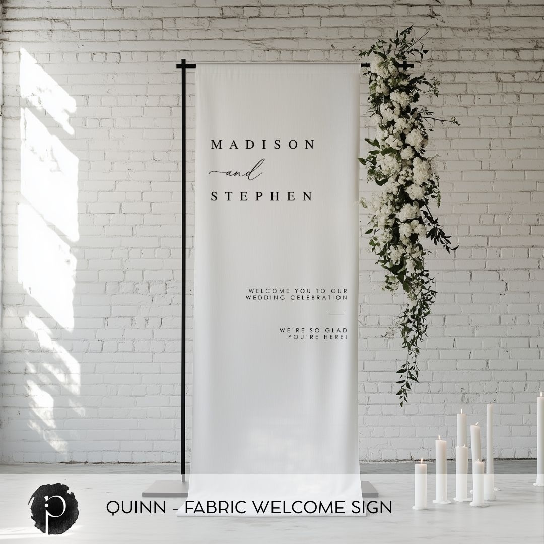 Quinn - Fabric Welcome Sign – Paper & Ink Studio