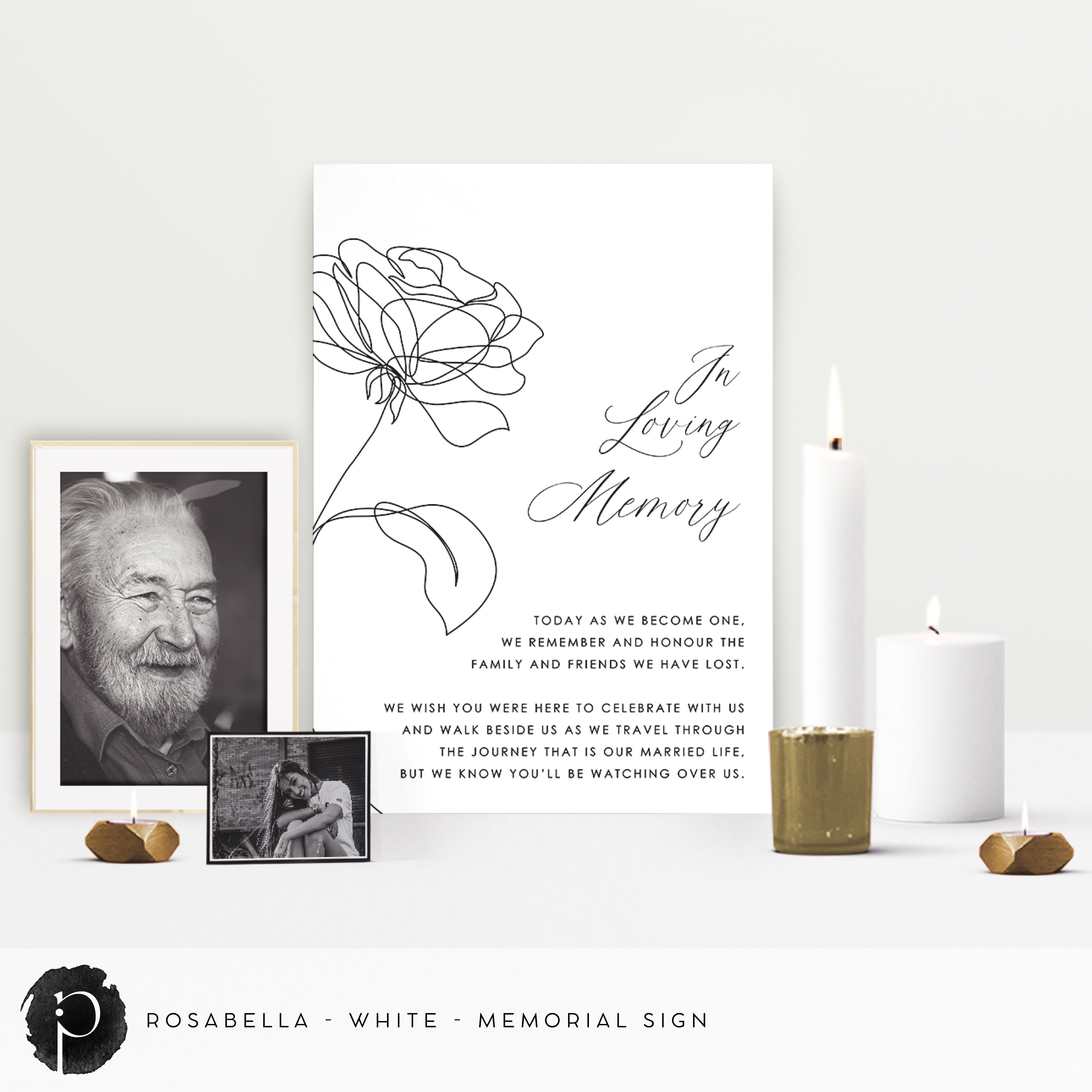 Rosabella - In Loving Memory Memorial Sign – Paper & Ink Studio