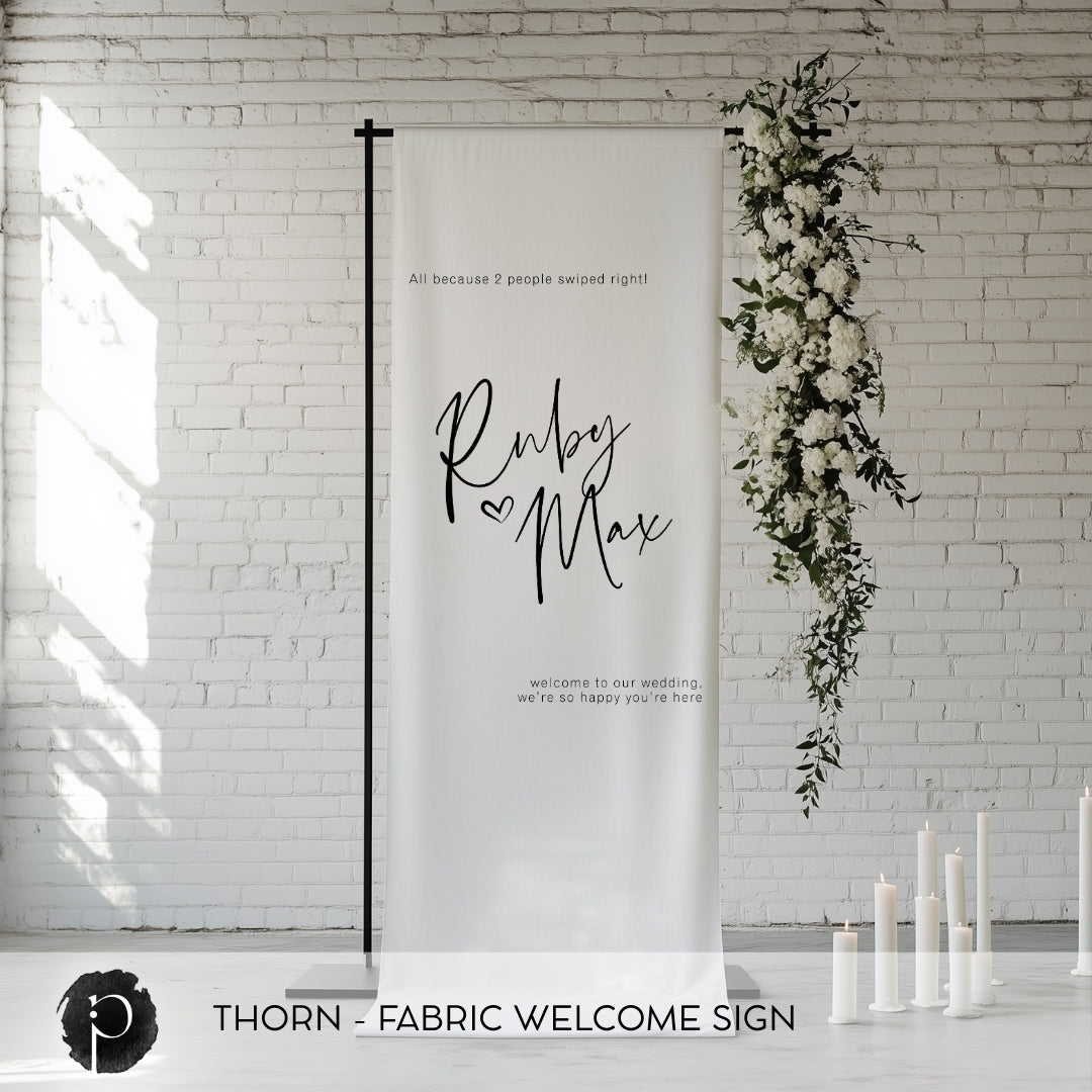 Thorne - Fabric Welcome Sign – Paper & Ink Studio