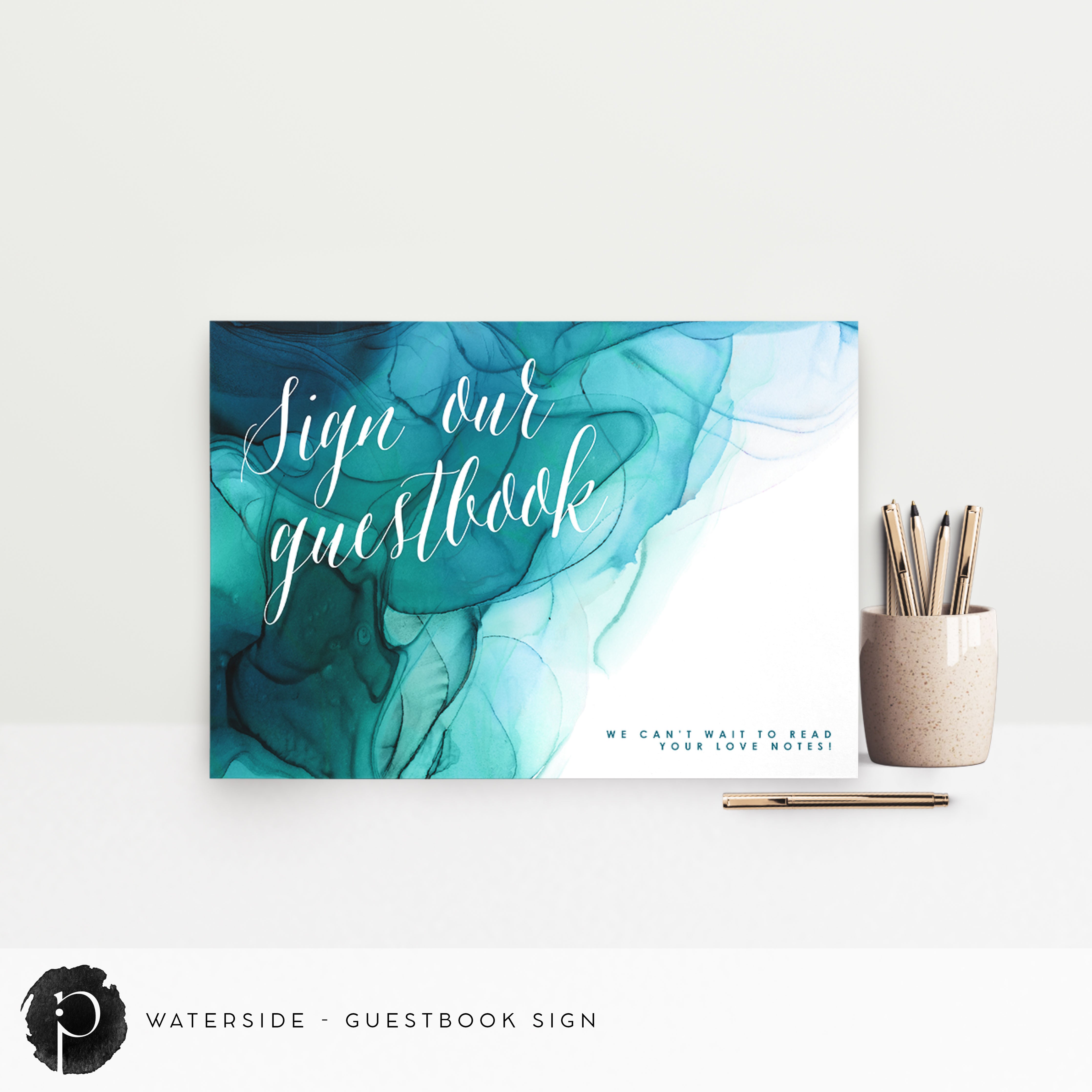 Waterside - Guestbook Sign – Paper & Ink Studio