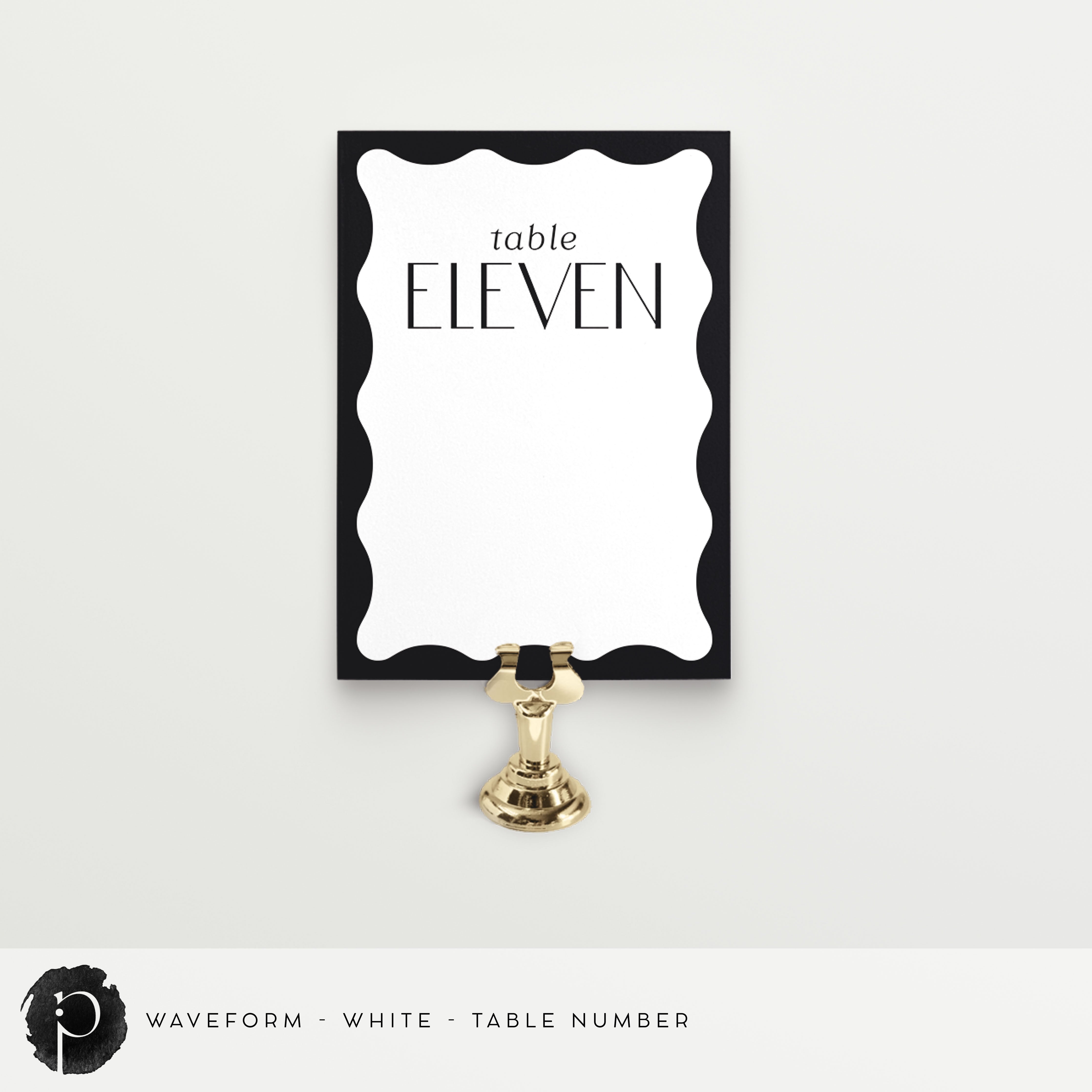 Waveform - Table Numbers – Paper & Ink Studio