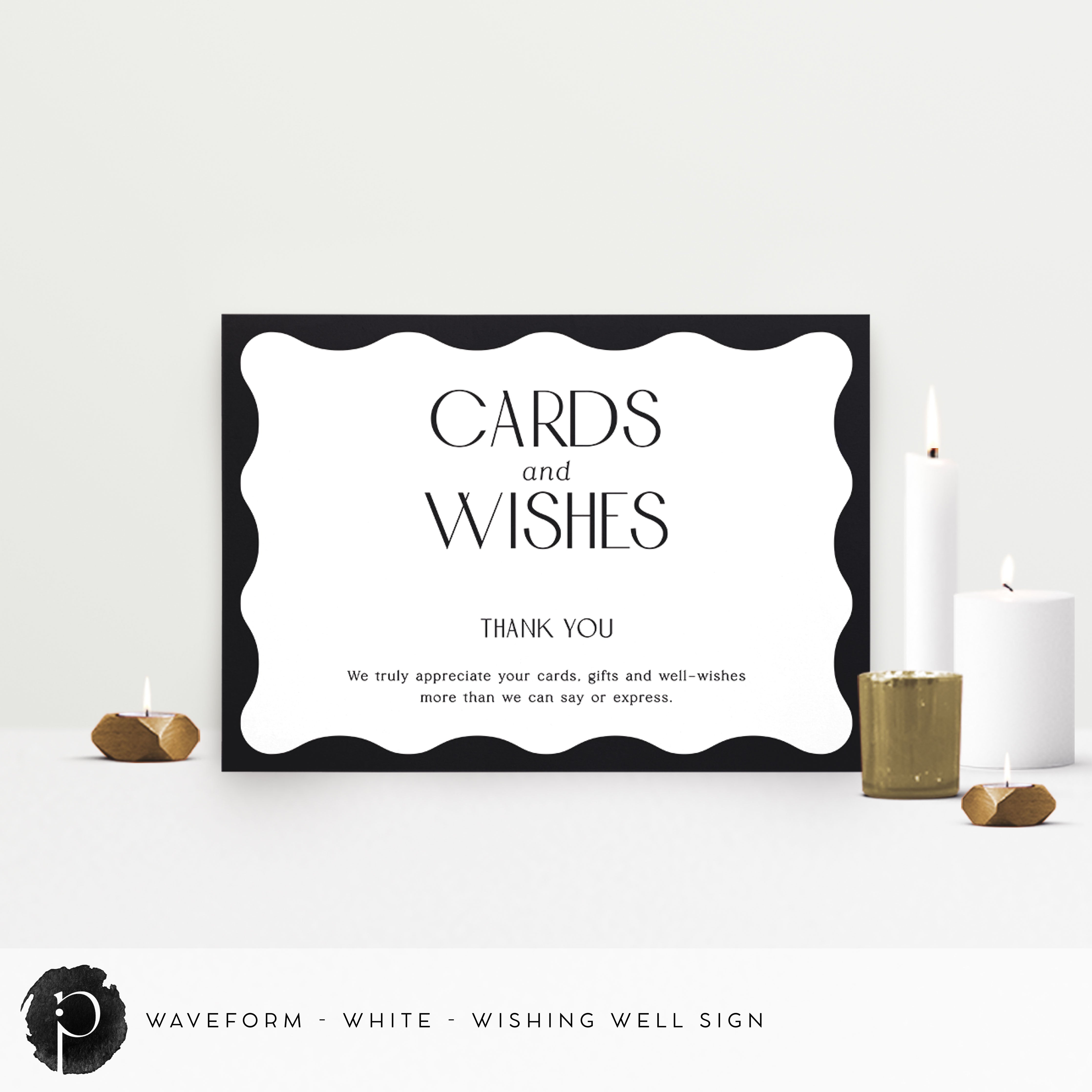 Waveform - Cards/Gifts/Presents/Wishing Well Table Sign – Paper & Ink ...