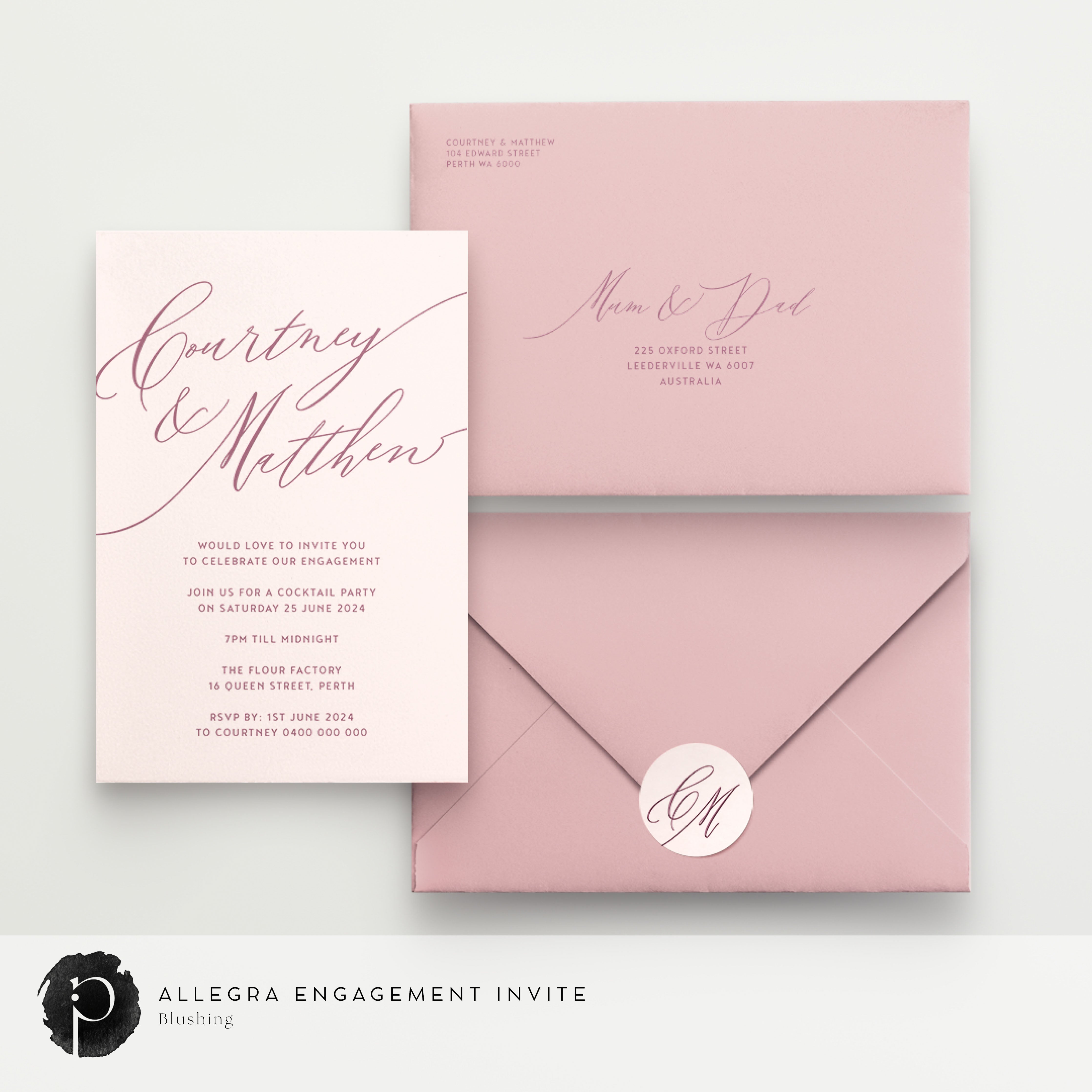 Allegra - Engagement Invitations – Paper & Ink Studio