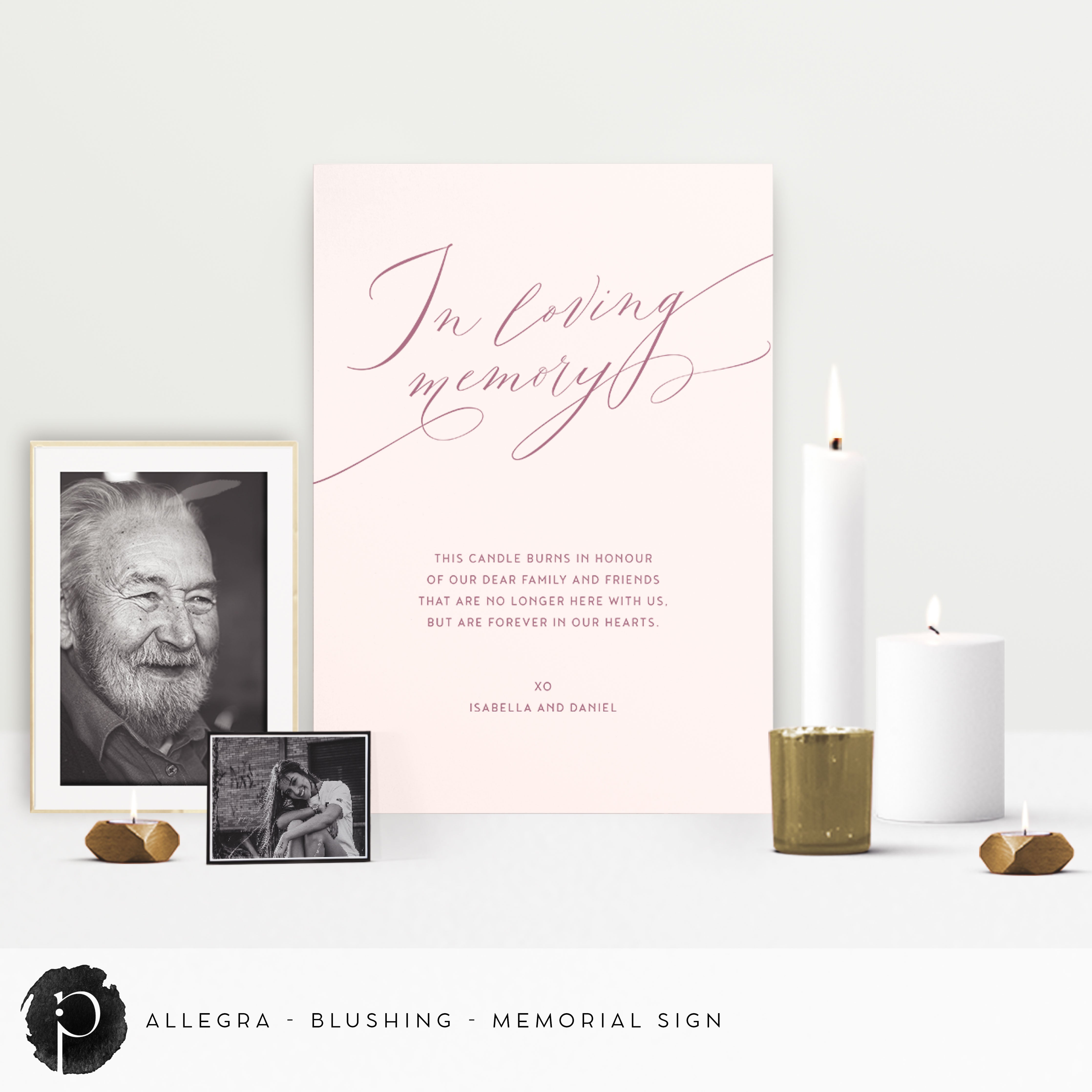 Allegra - In Loving Memory Memorial Sign – Paper & Ink Studio