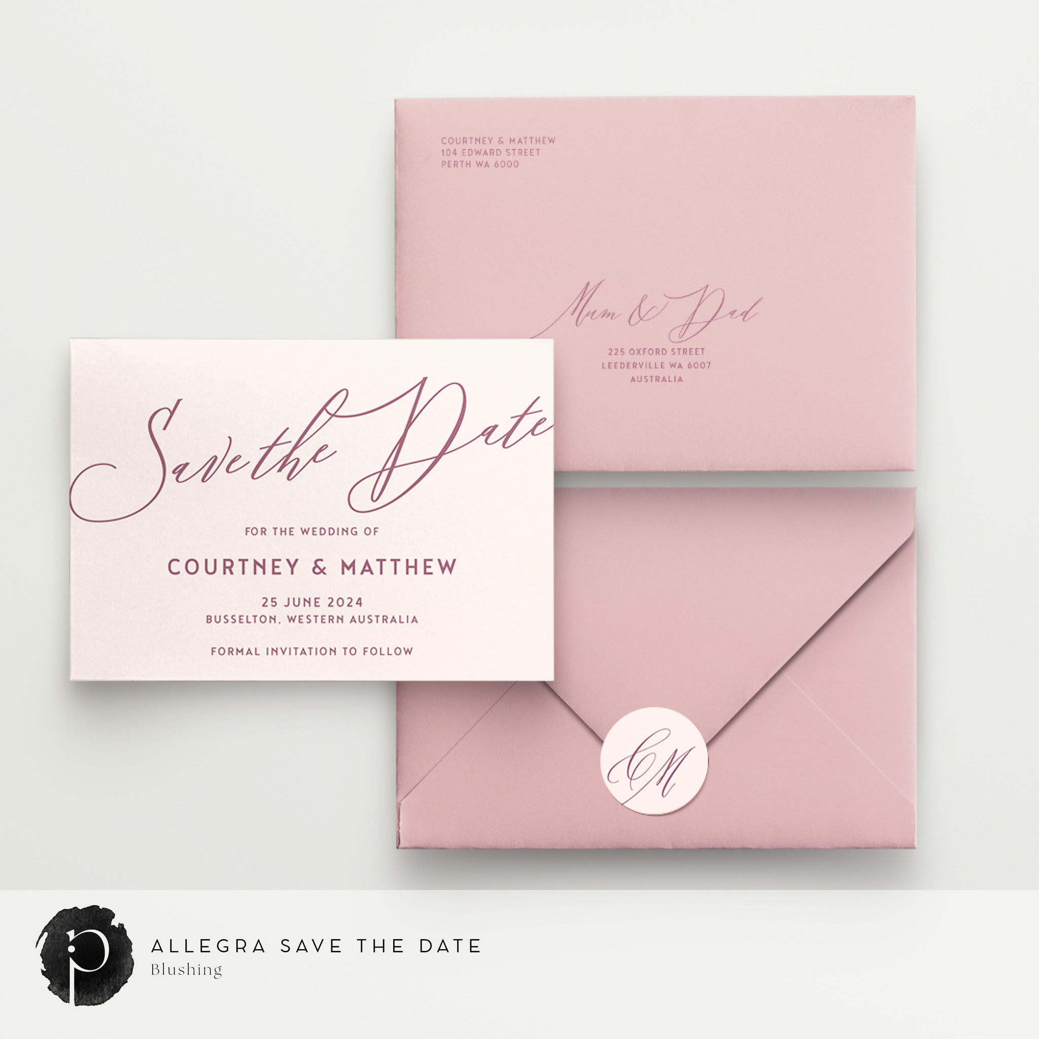 Allegra - Save The Date Cards – Paper & Ink Studio