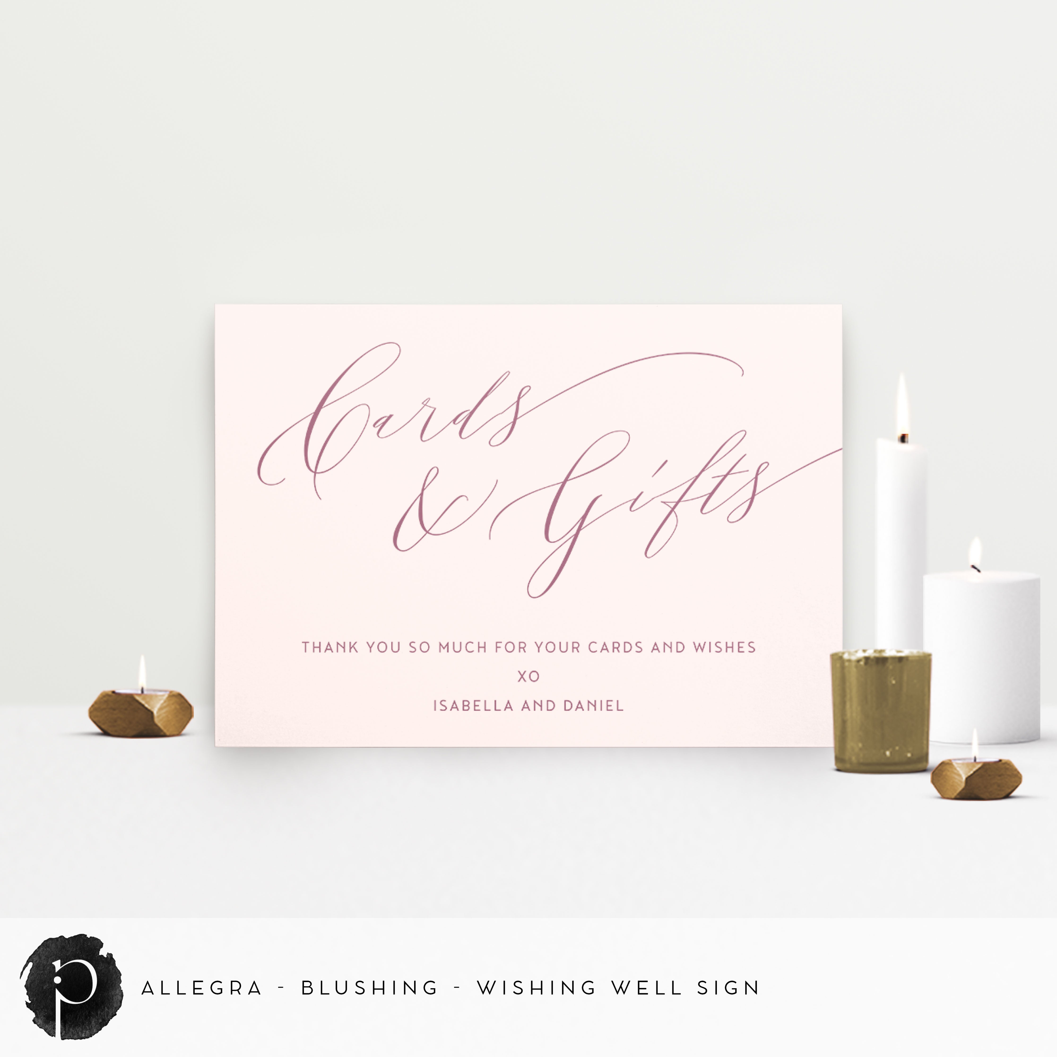 Allegra - Cards/Gifts/Presents/Wishing Well Table Sign – Paper & Ink Studio