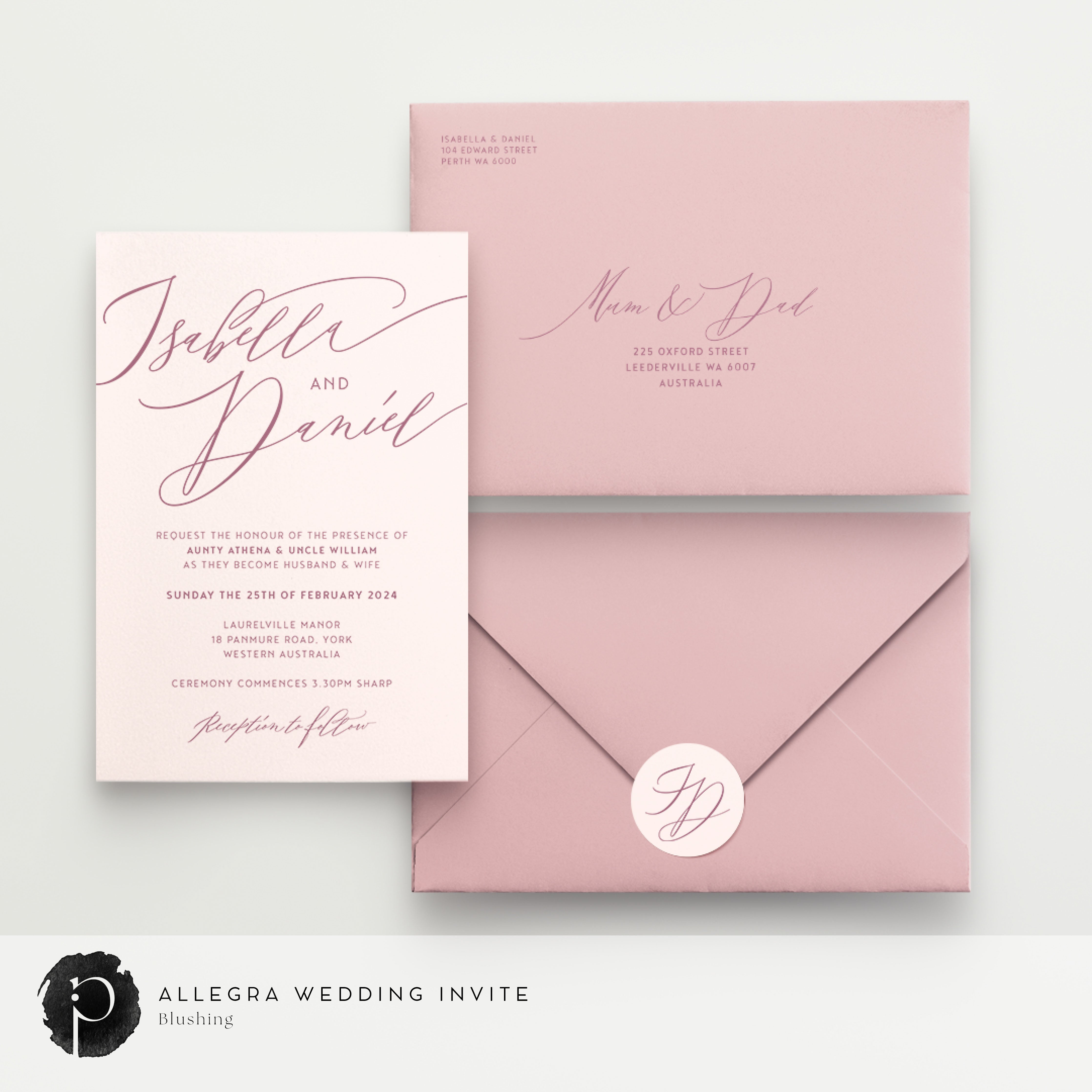 Allegra - Wedding Invitations – Paper & Ink Studio