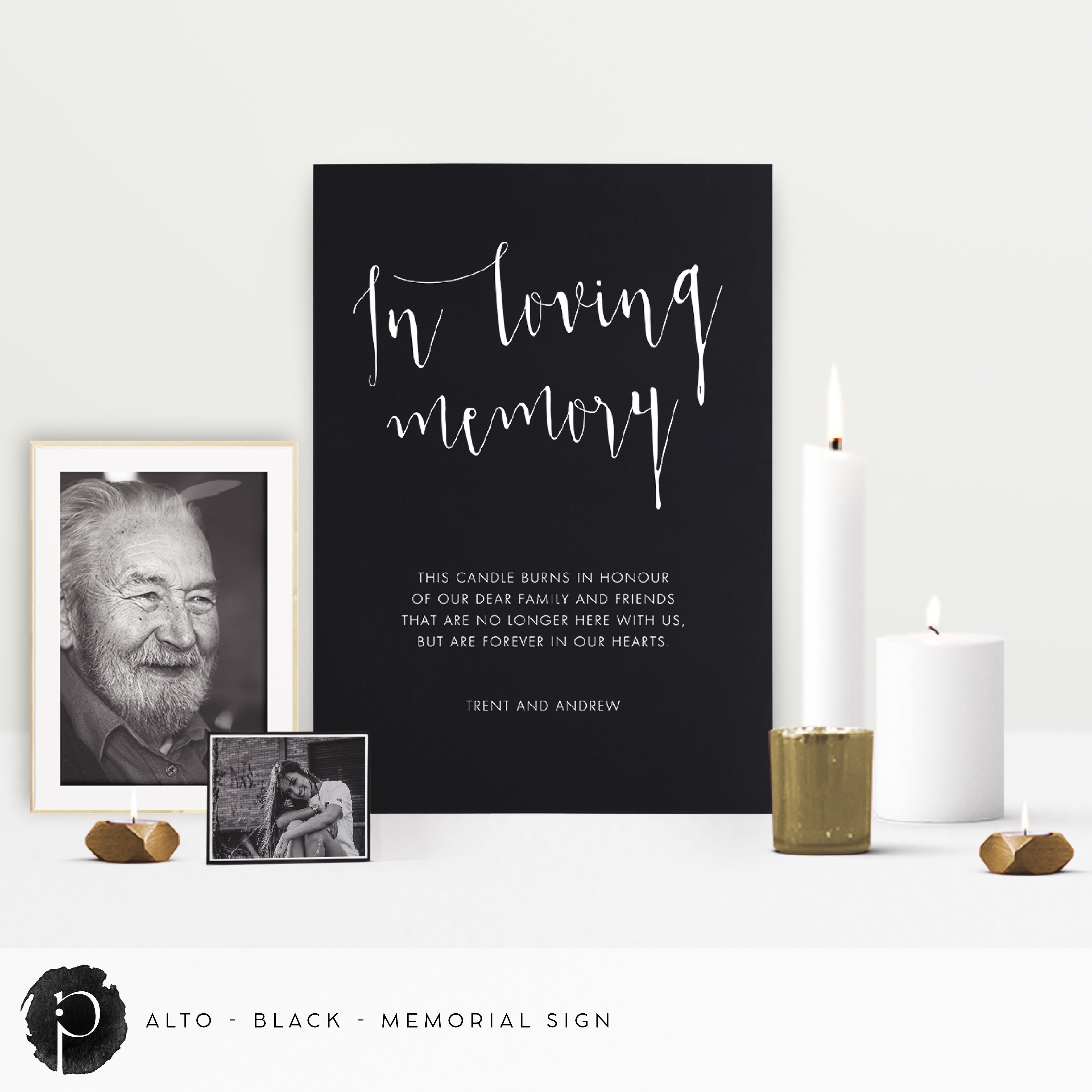 Alto - In Loving Memory Memorial Sign – Paper & Ink Studio