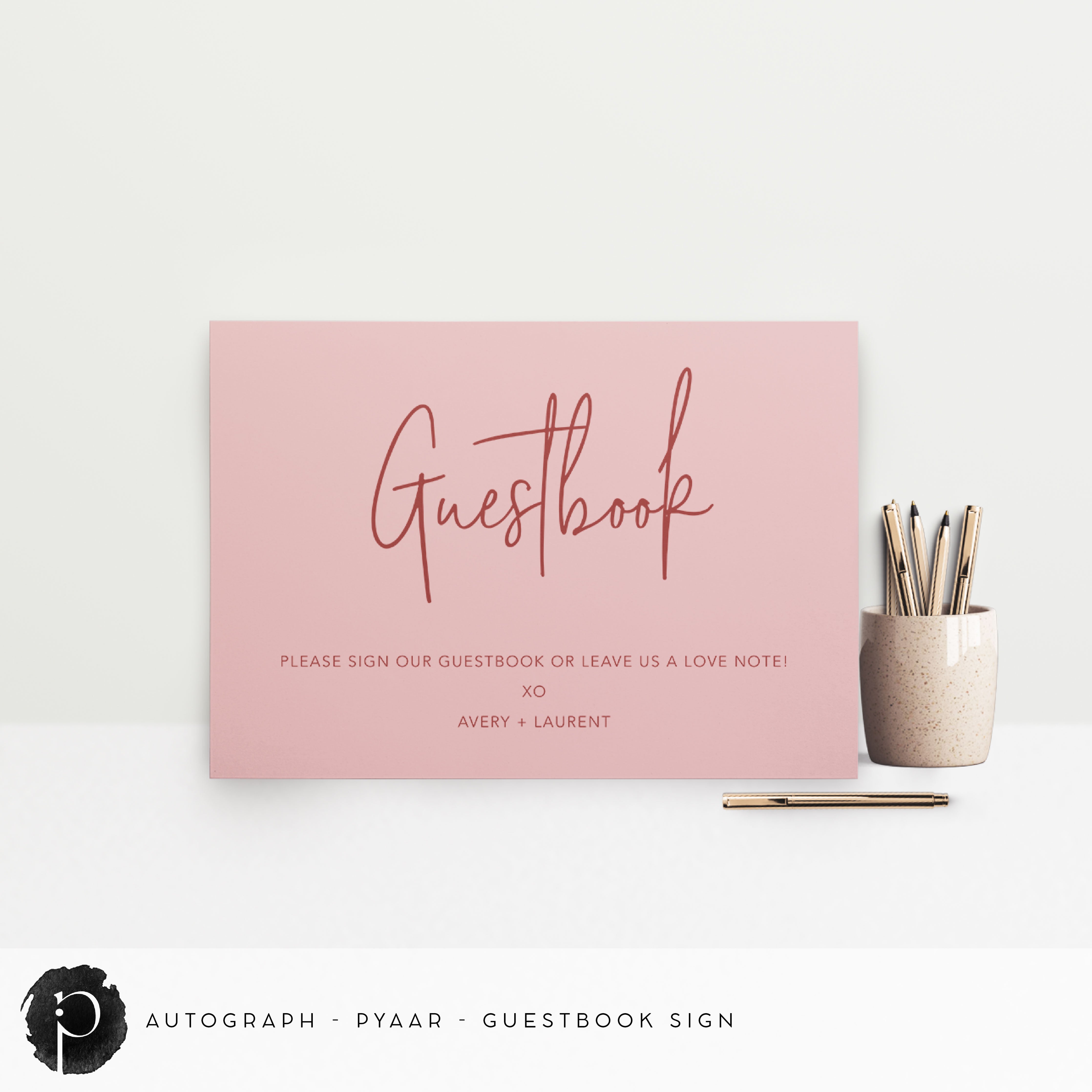 Autograph - Guestbook Sign – Paper & Ink Studio