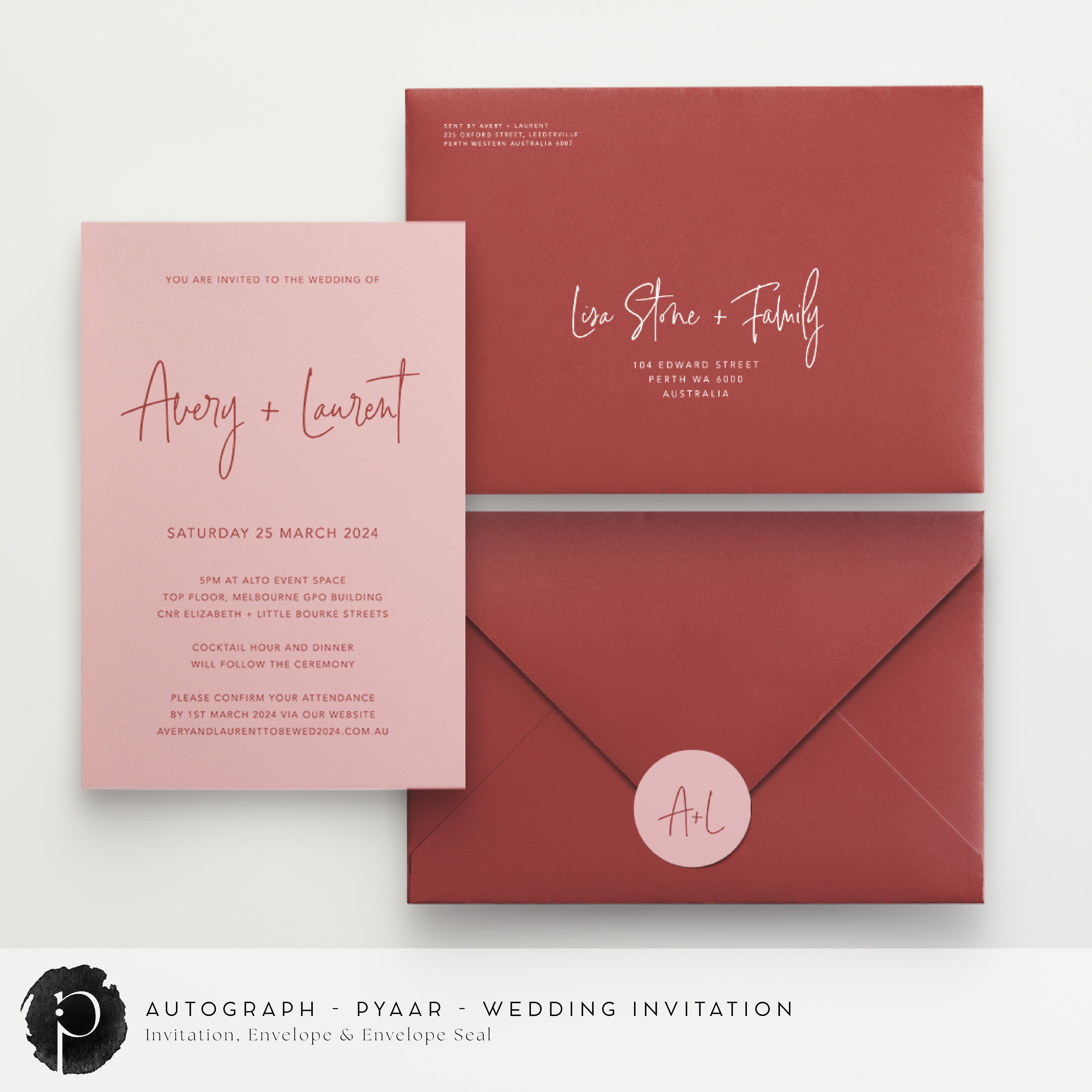 Autograph - Wedding Invitations – Paper & Ink Studio