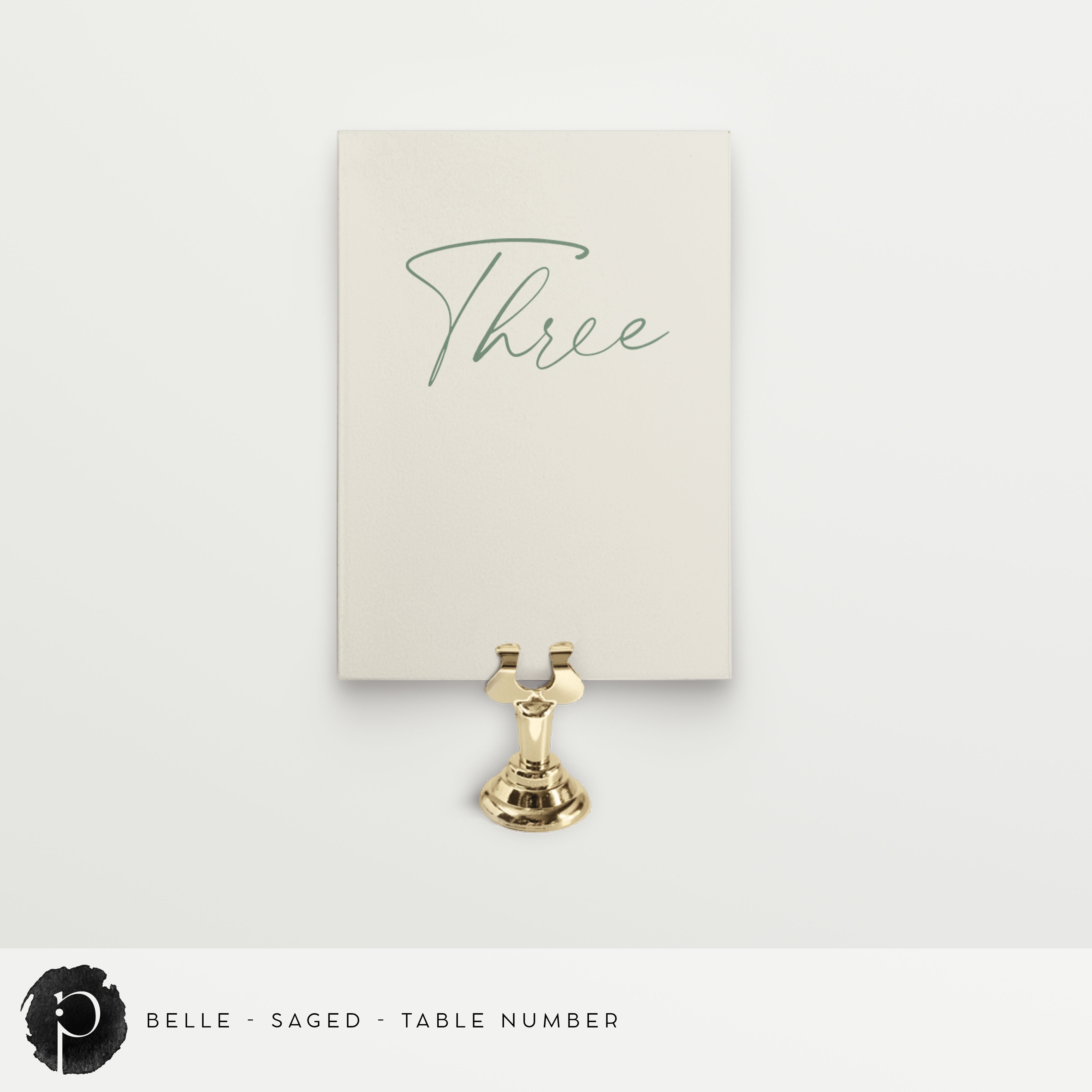 Belle - Table Numbers – Paper & Ink Studio