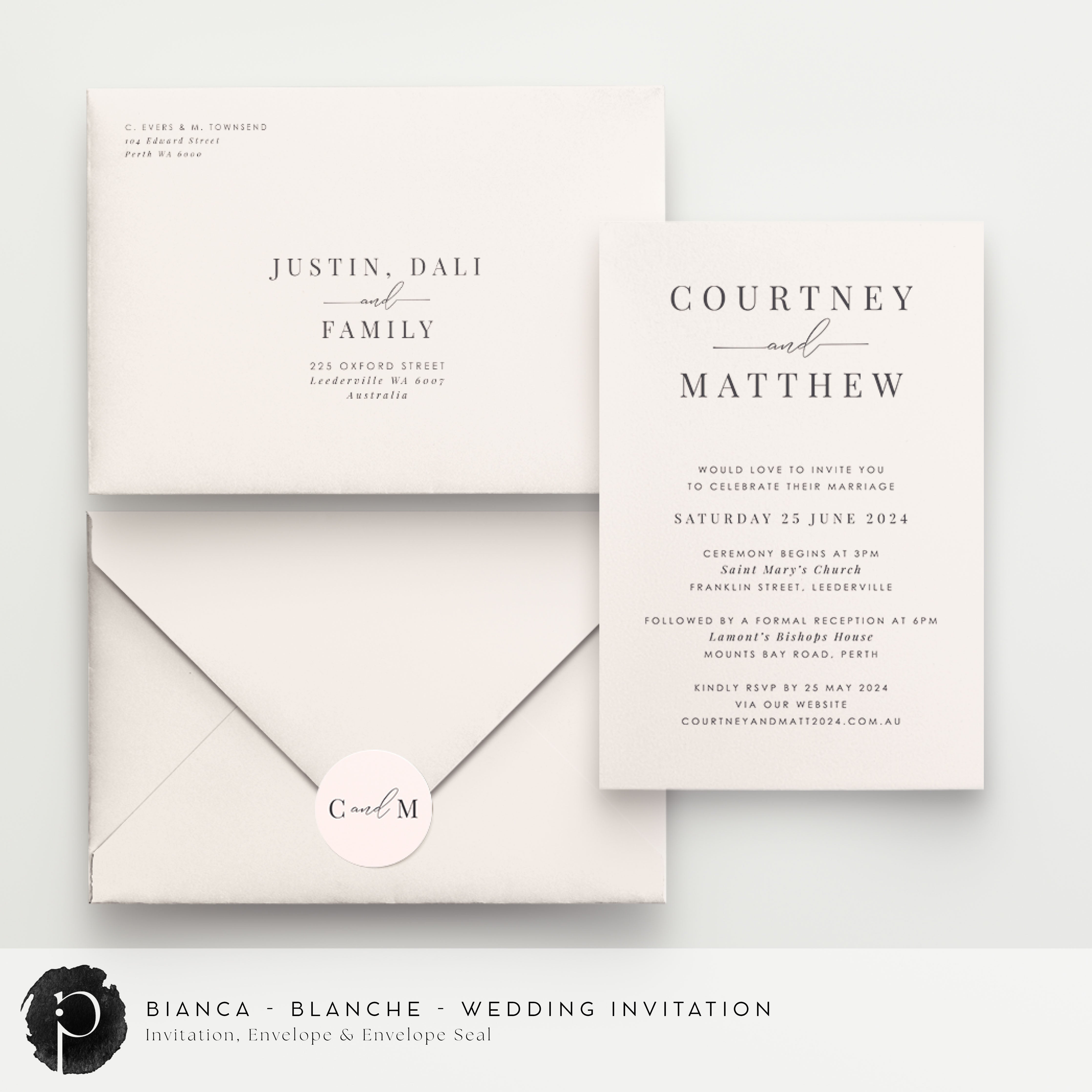 Bianca - Wedding Invitations – Paper & Ink Studio