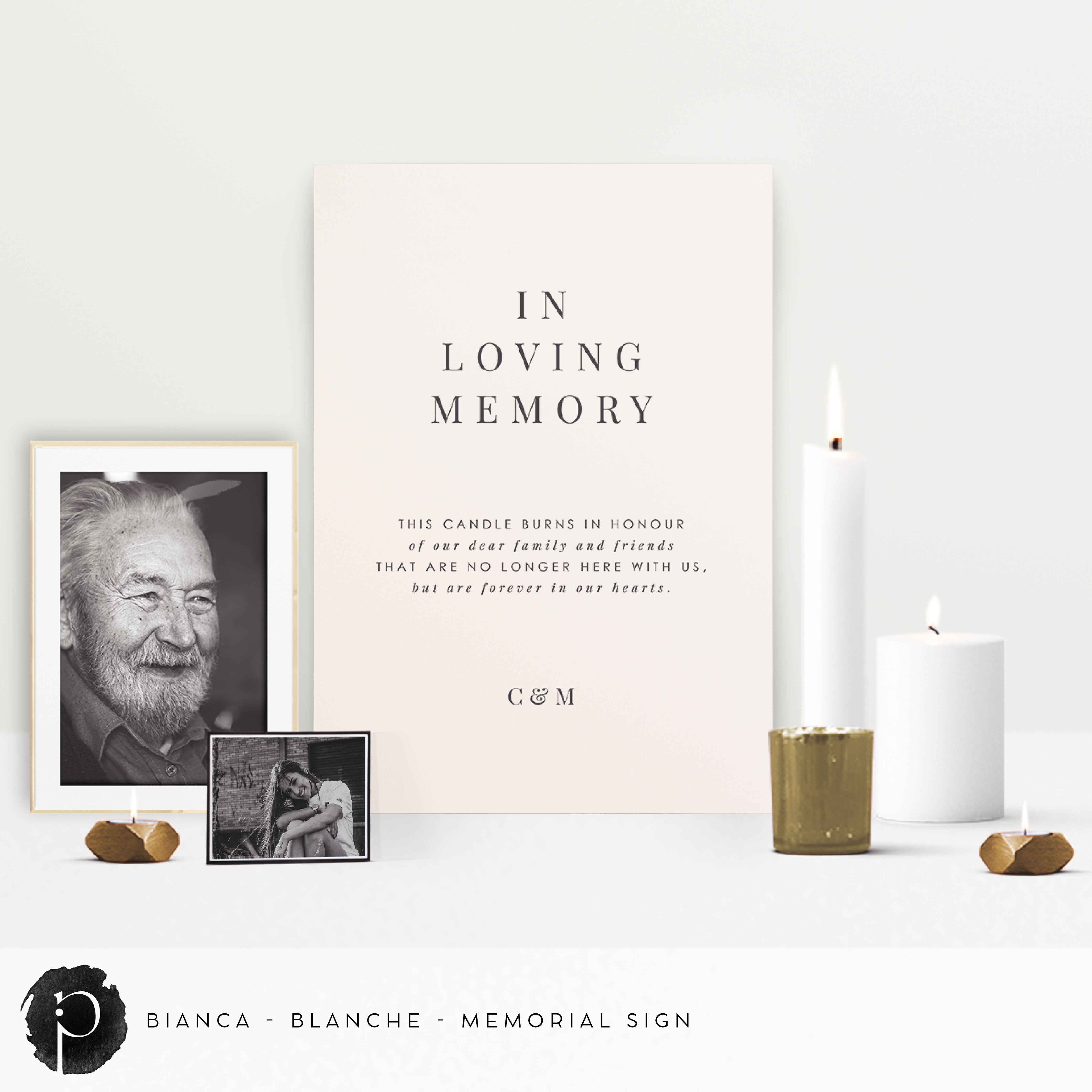 Bianca - In Loving Memory Memorial Sign – Paper & Ink Studio