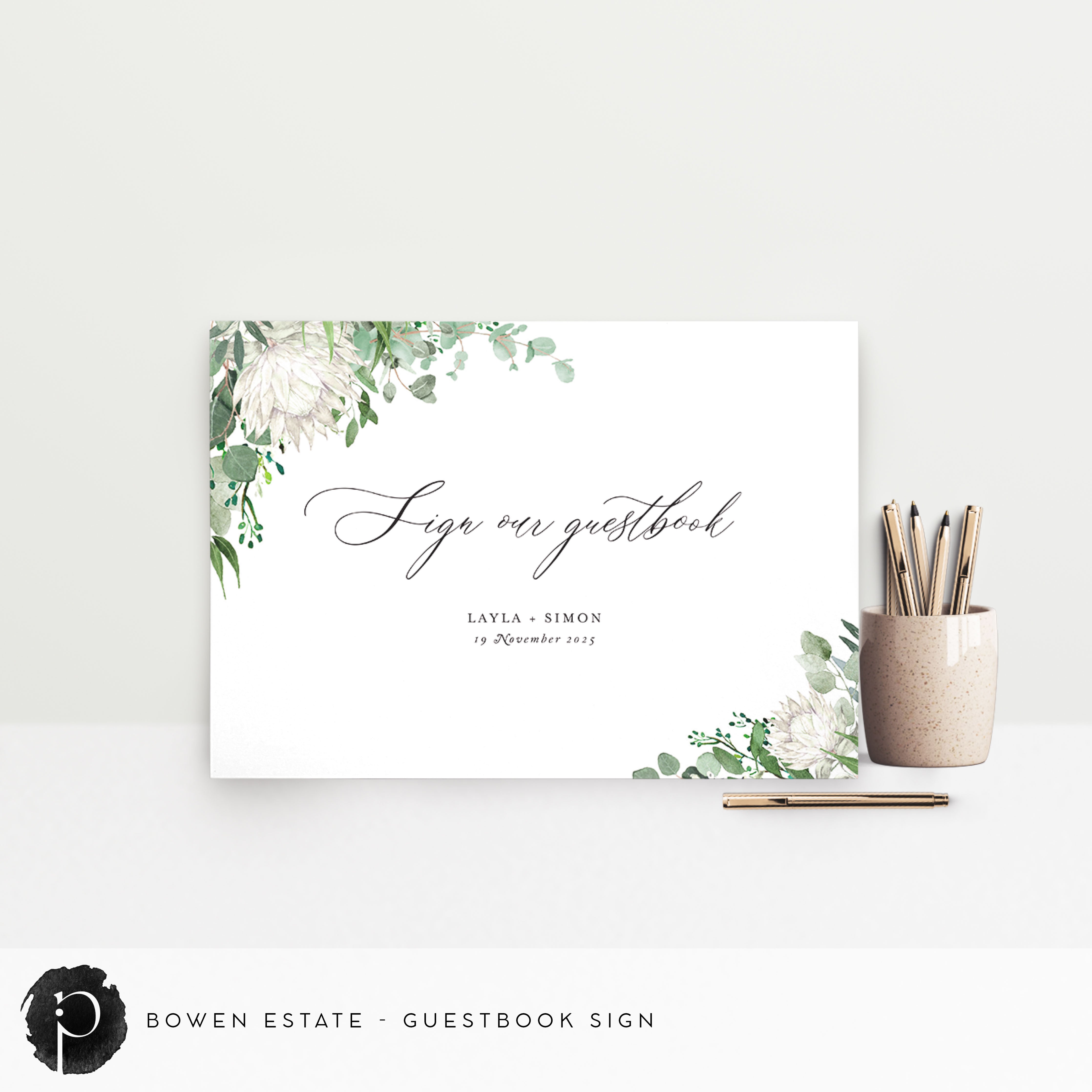 Bowen Estate - Guestbook Sign – Paper & Ink Studio
