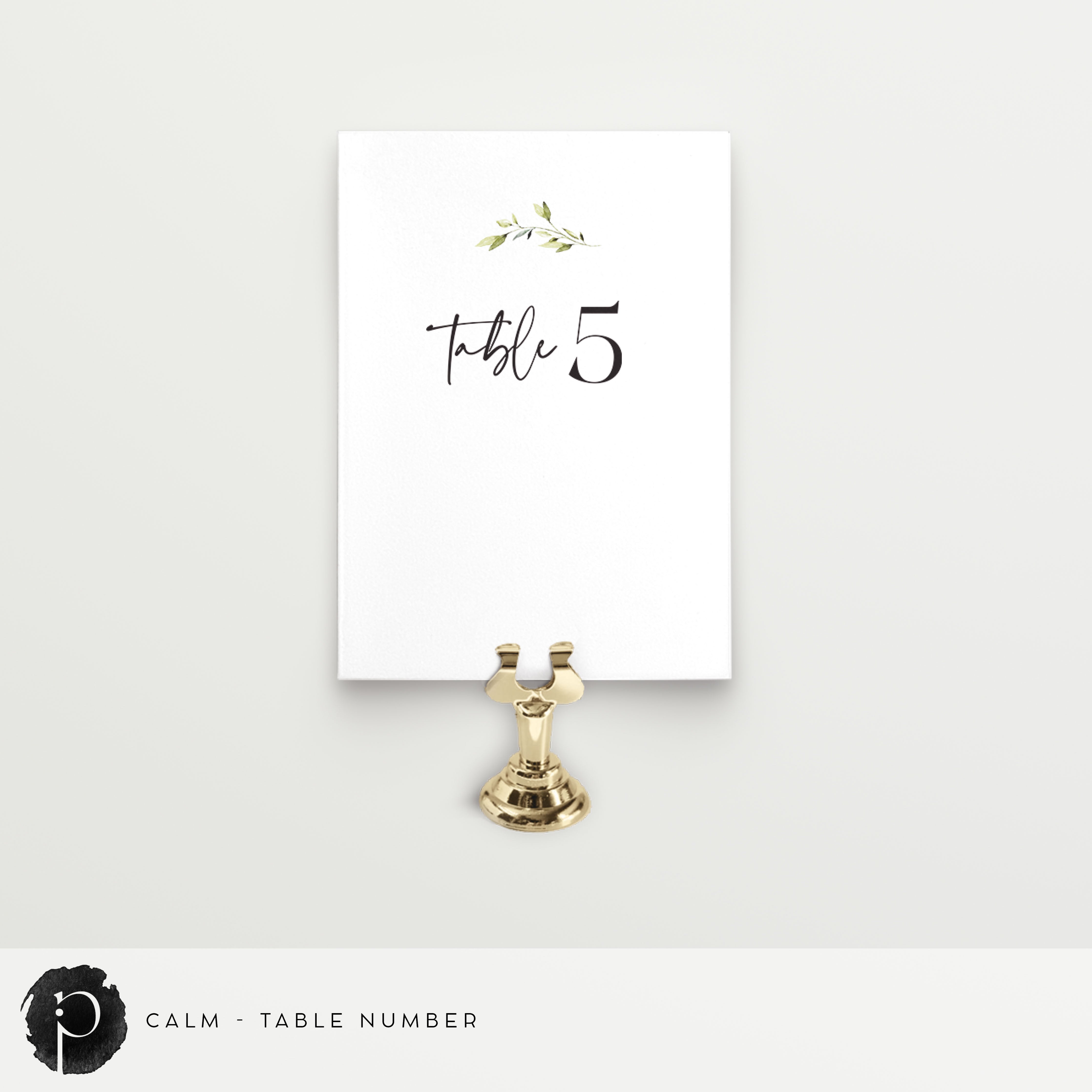 Calm - Table Numbers – Paper & Ink Studio