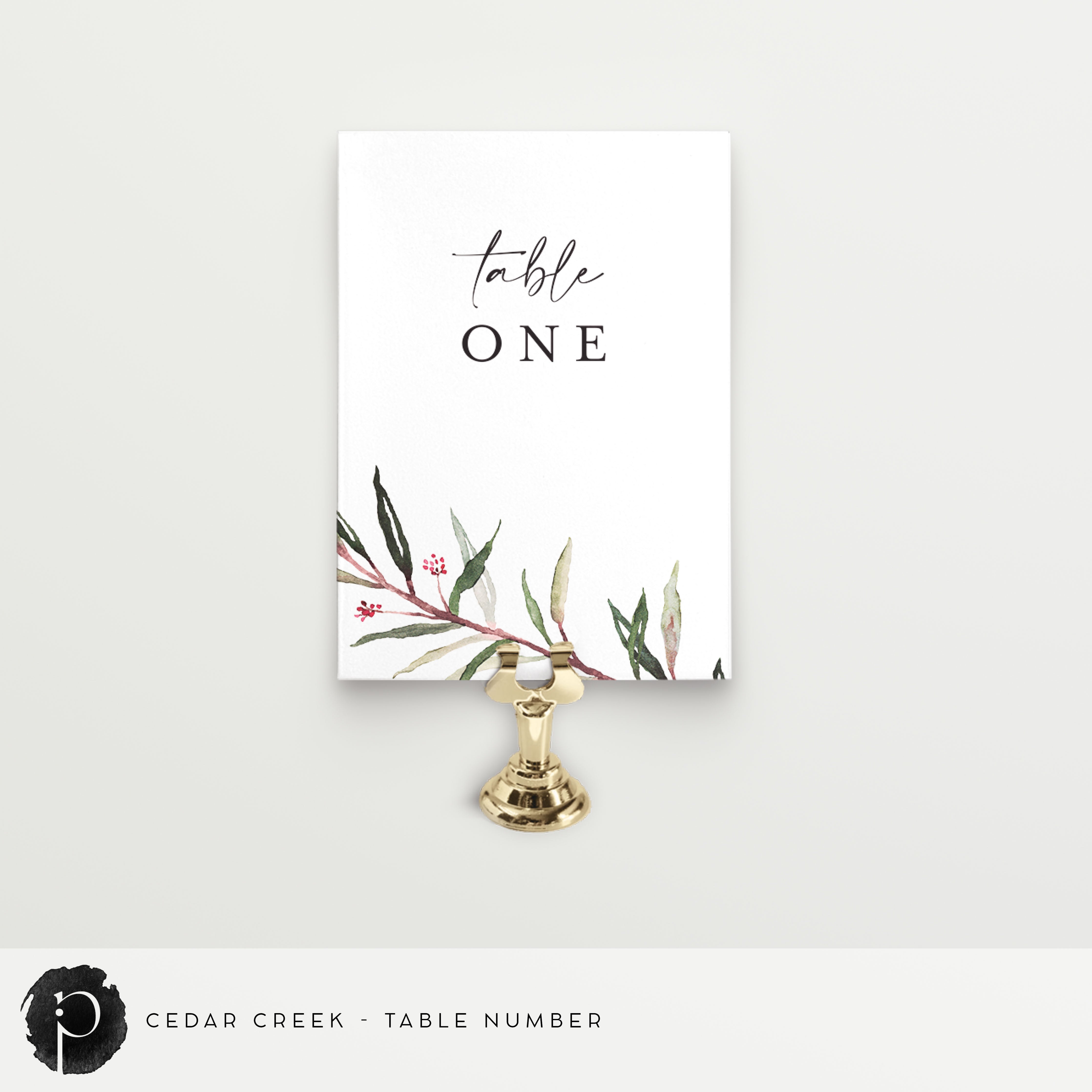 Cedar Creek - Table Numbers – Paper & Ink Studio