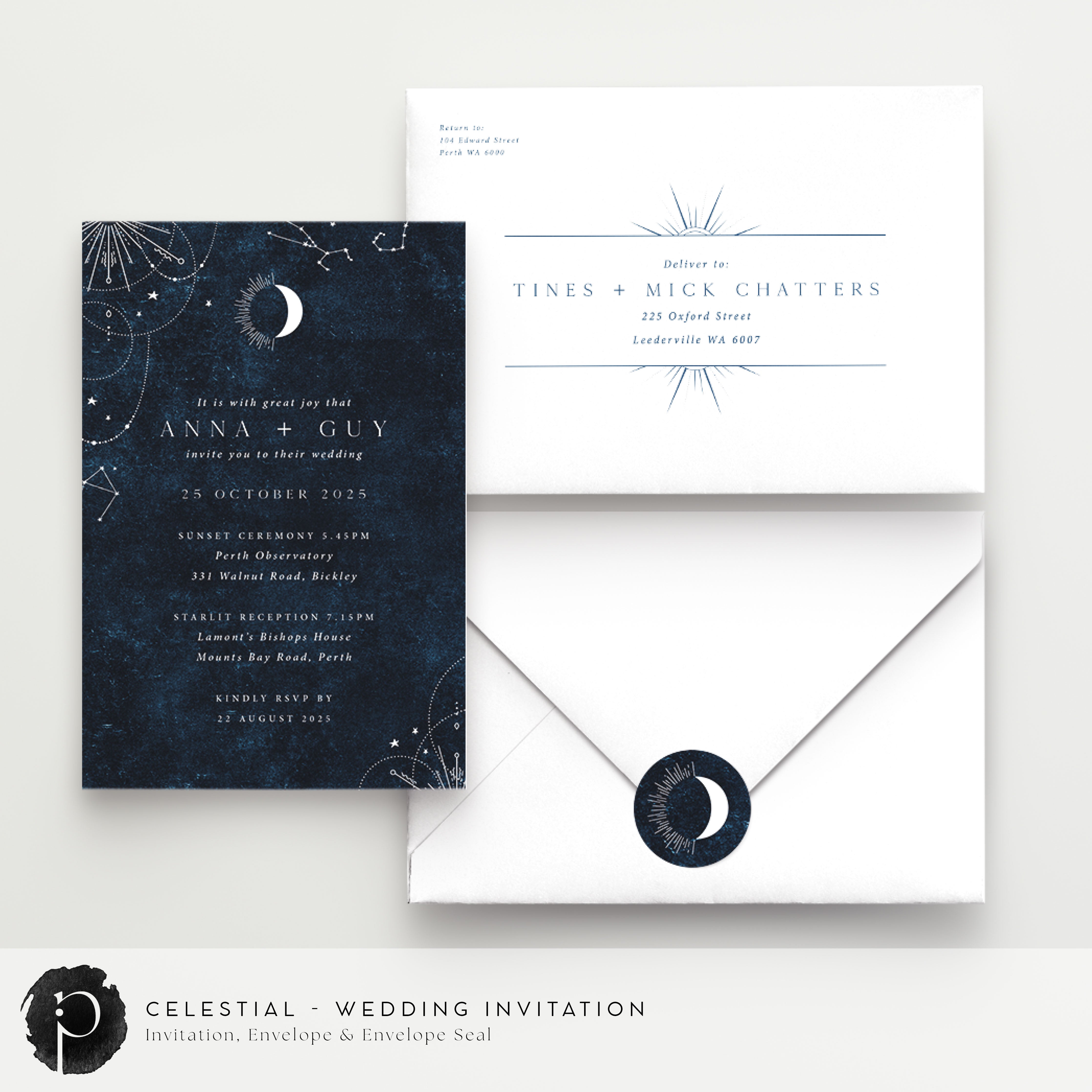 Celestial - Wedding Invitations – Paper & Ink Studio