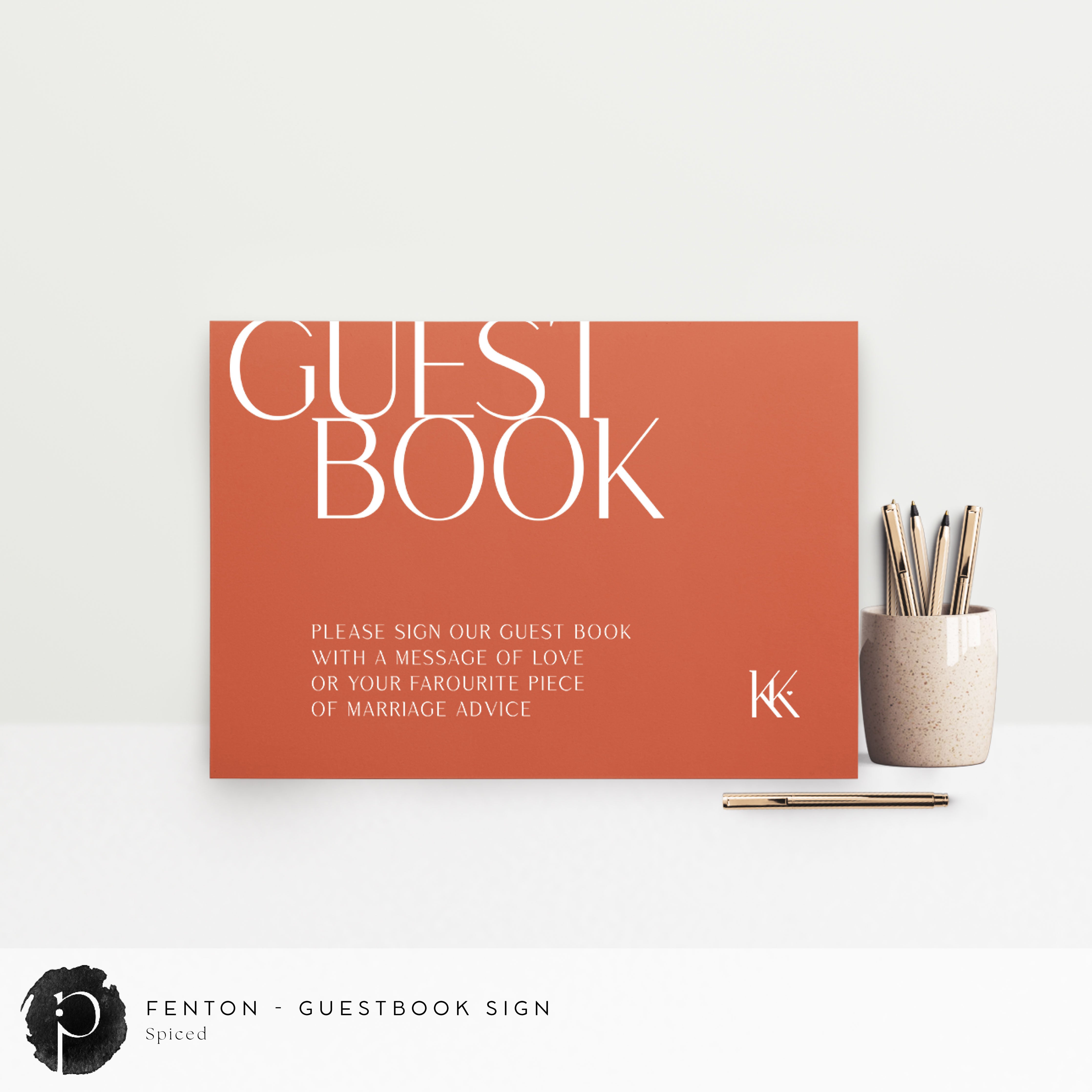 Fenton - Guestbook Sign – Paper & Ink Studio