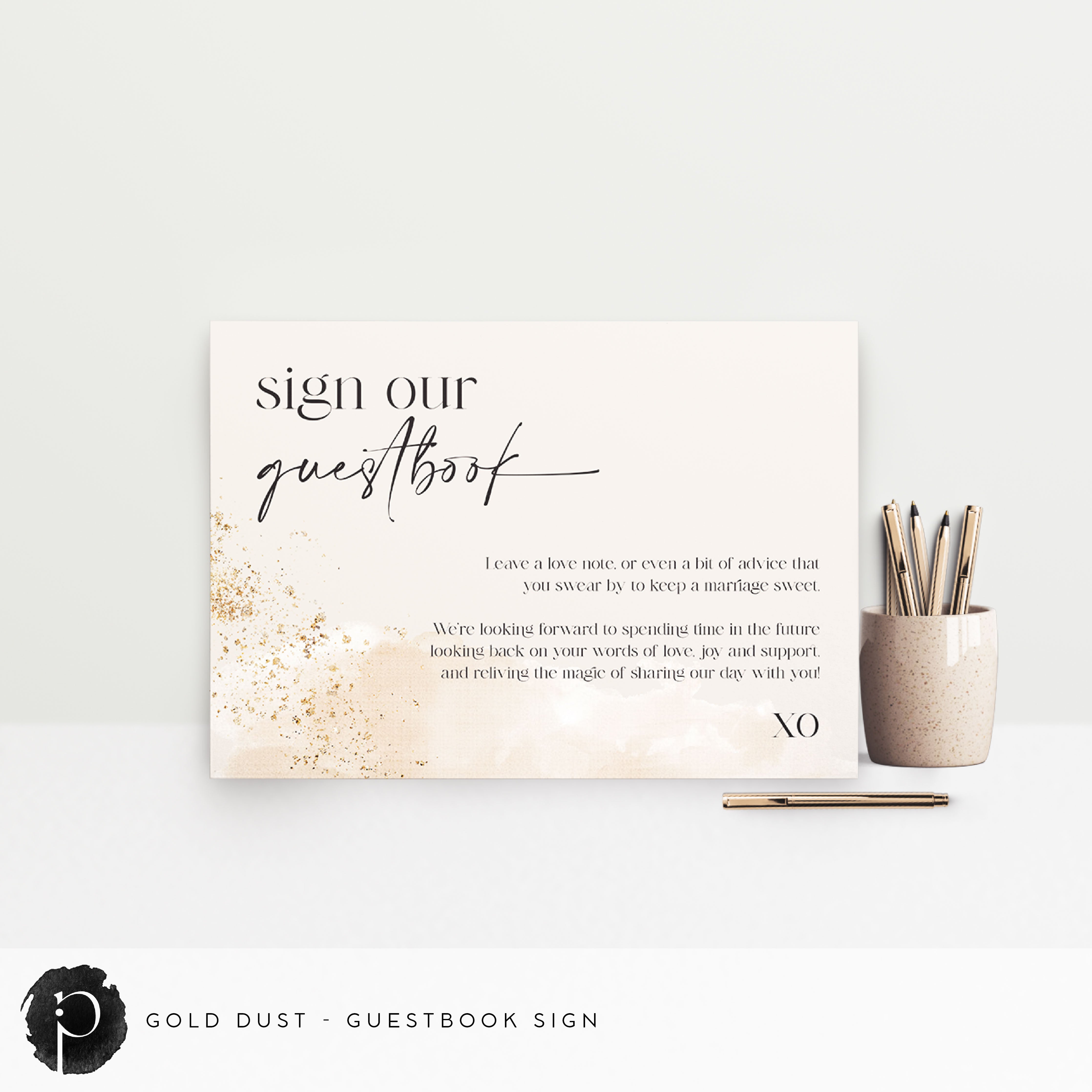 Gold Dust - Guestbook Sign – Paper & Ink Studio