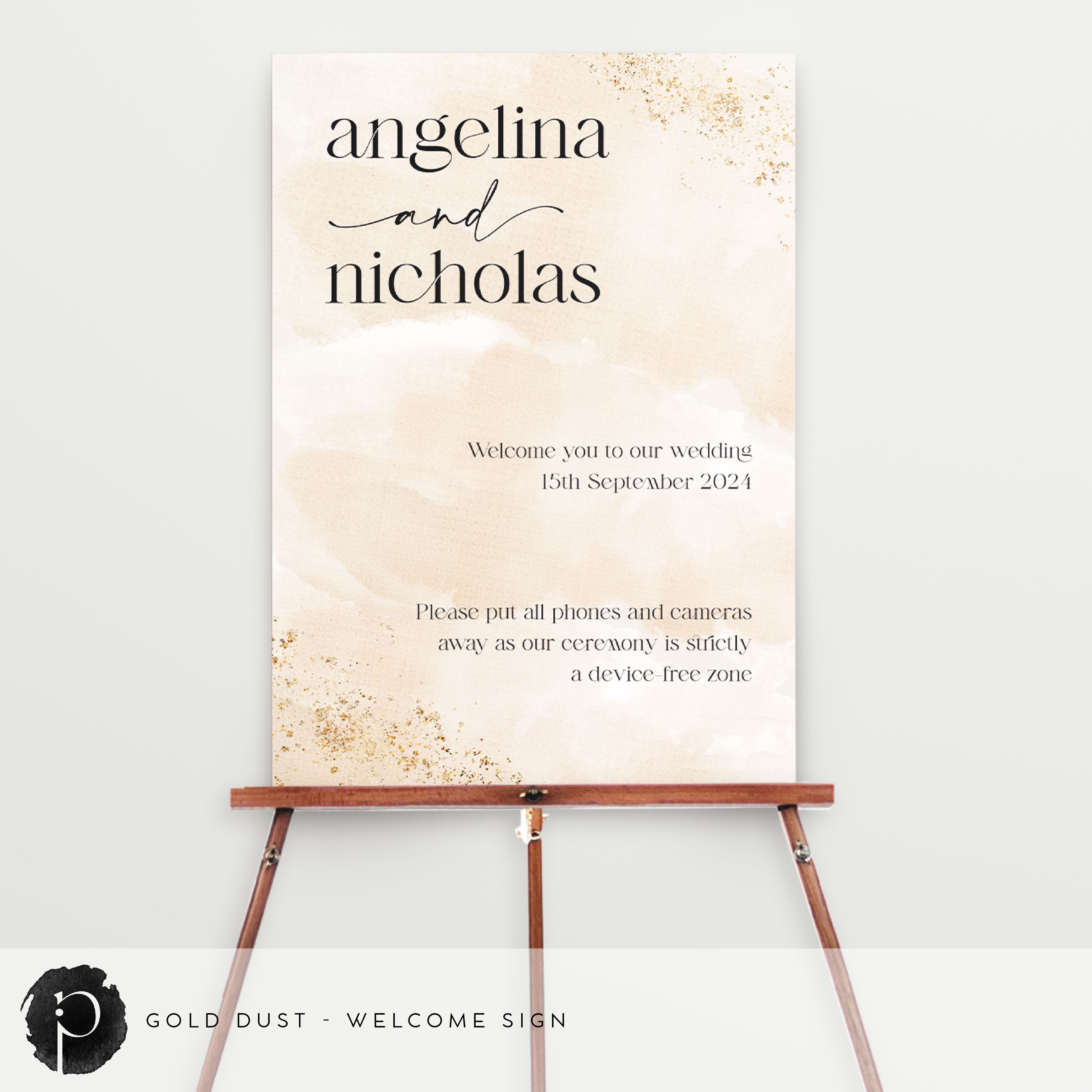 Gold Dust - Welcome Sign – Paper & Ink Studio