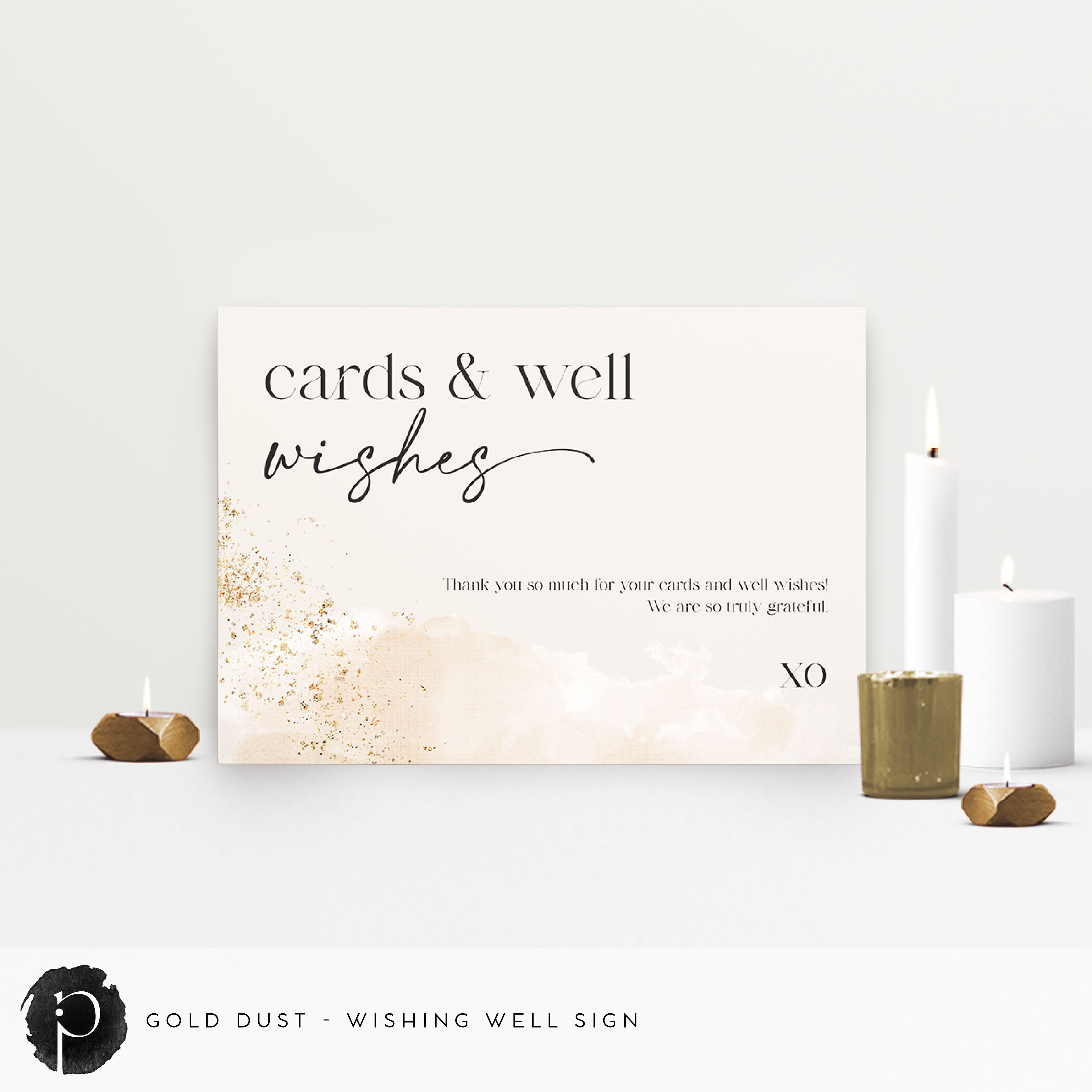 Gold Dust - Cards/Gifts/Presents/Wishing Well Table Sign – Paper & Ink ...