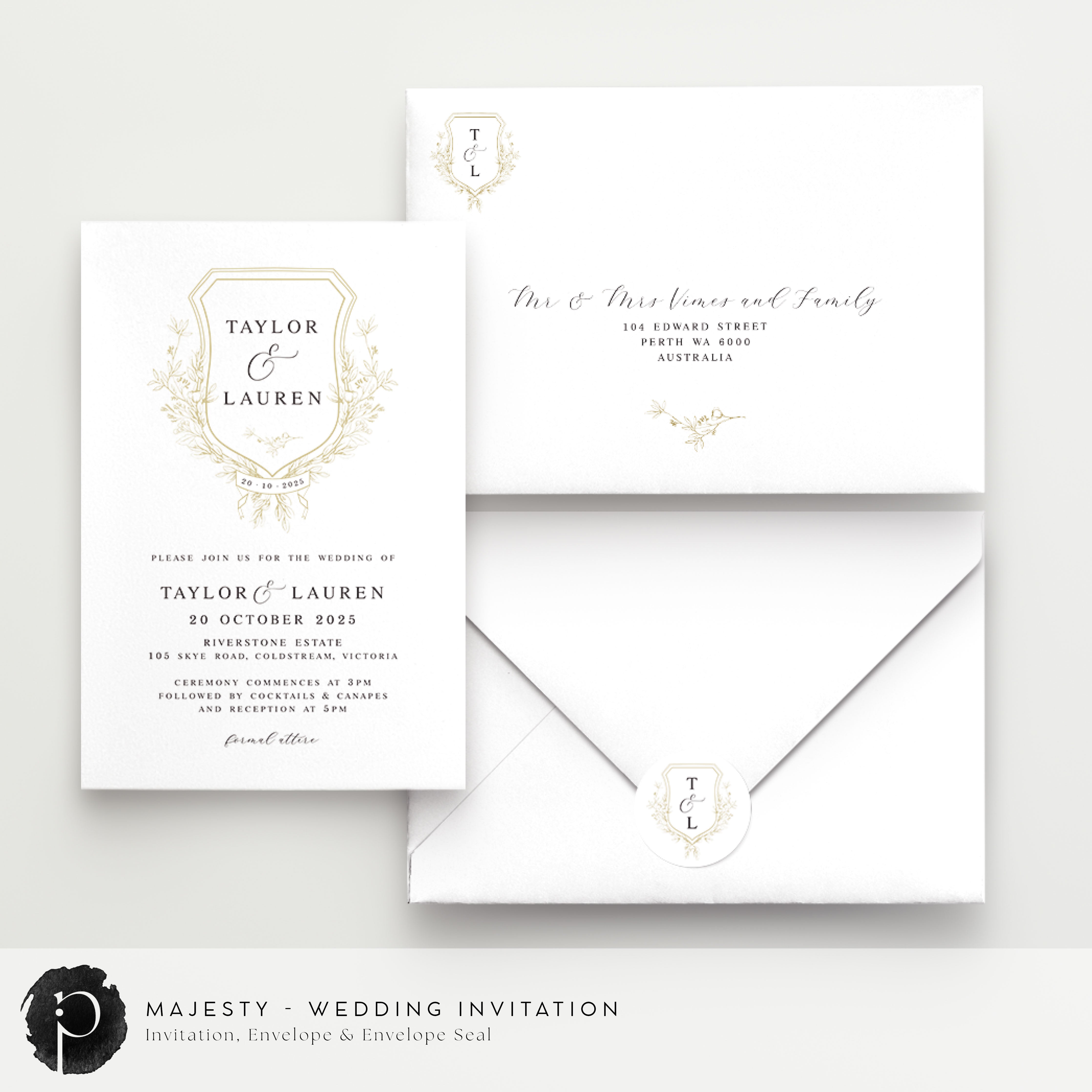 Majesty - Wedding Invitations – Paper & Ink Studio