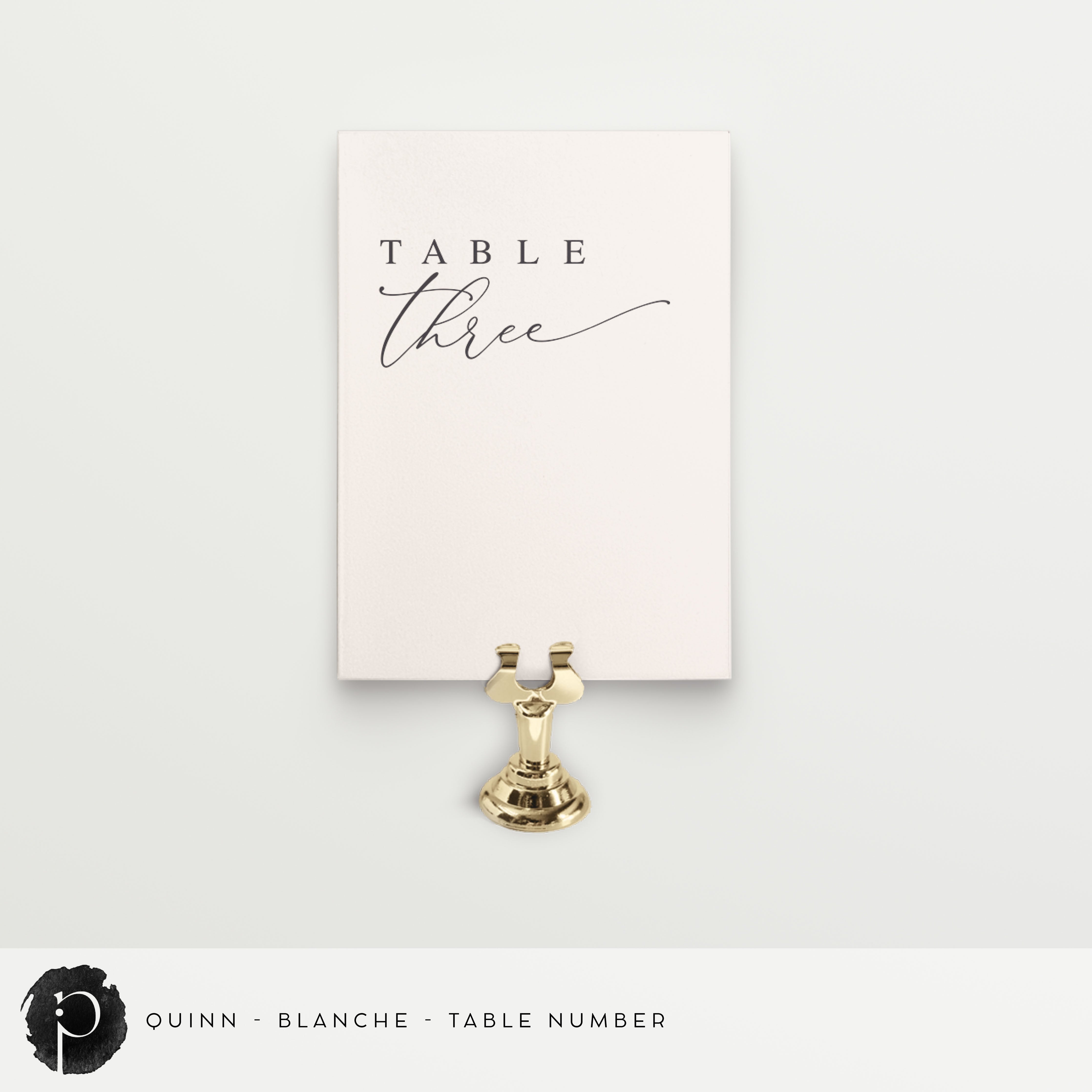 Quinn - Table Numbers – Paper & Ink Studio