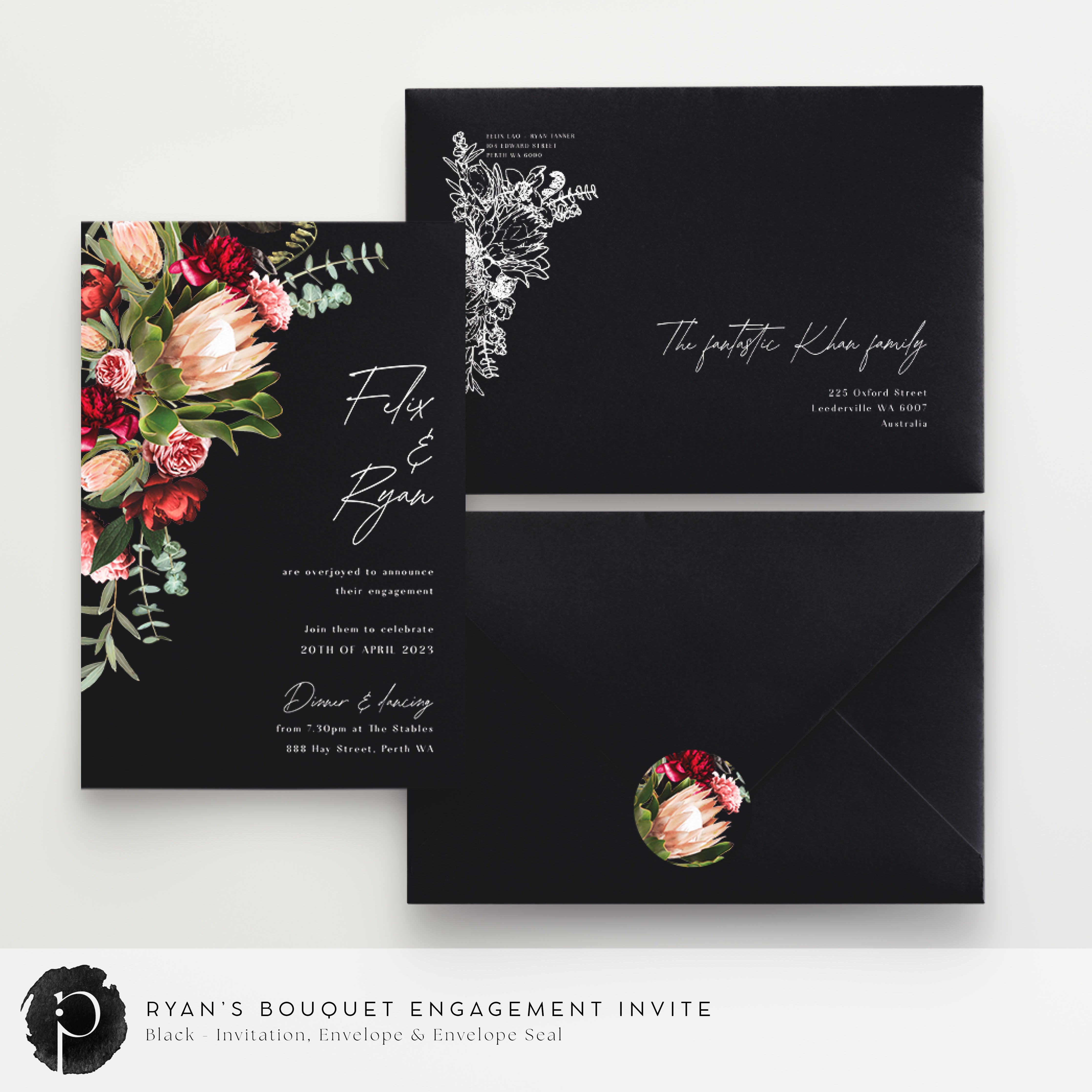 Ryan's Bouquet - Engagement Invitations – Paper & Ink Studio