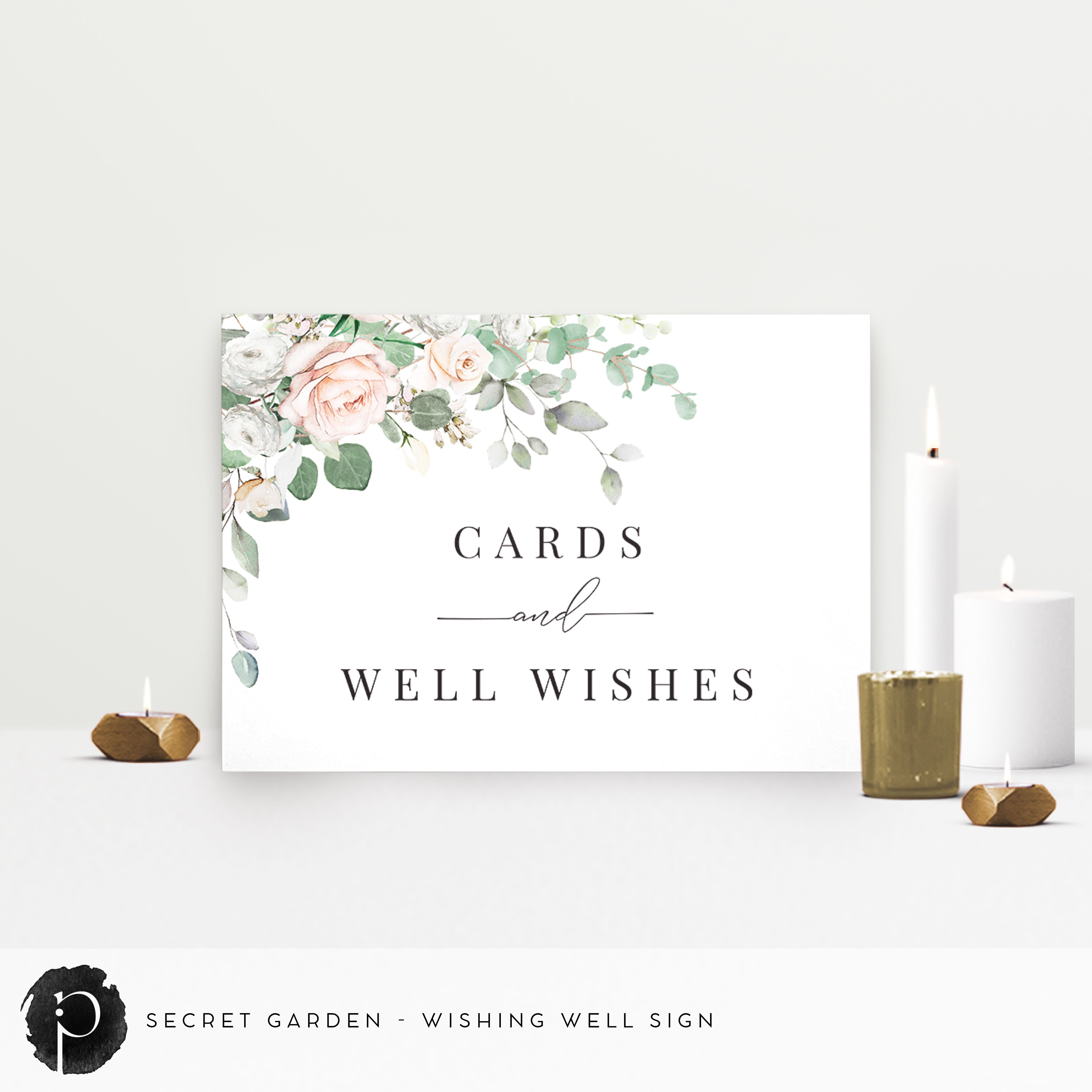 Secret Garden - Cards/Gifts/Presents/Wishing Well Table Sign – Paper ...