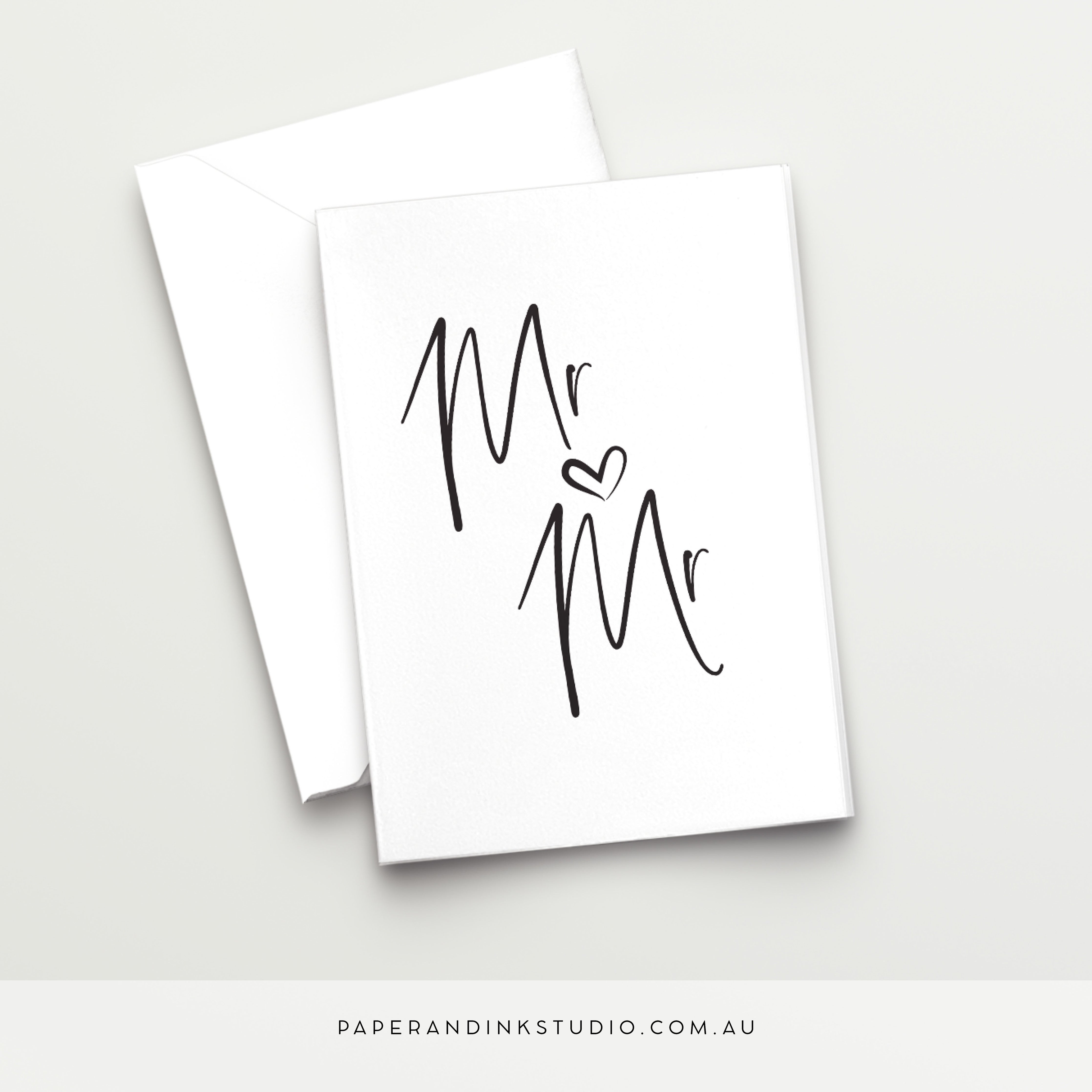 Mr + Mr Card - Thorne – Paper & Ink Studio
