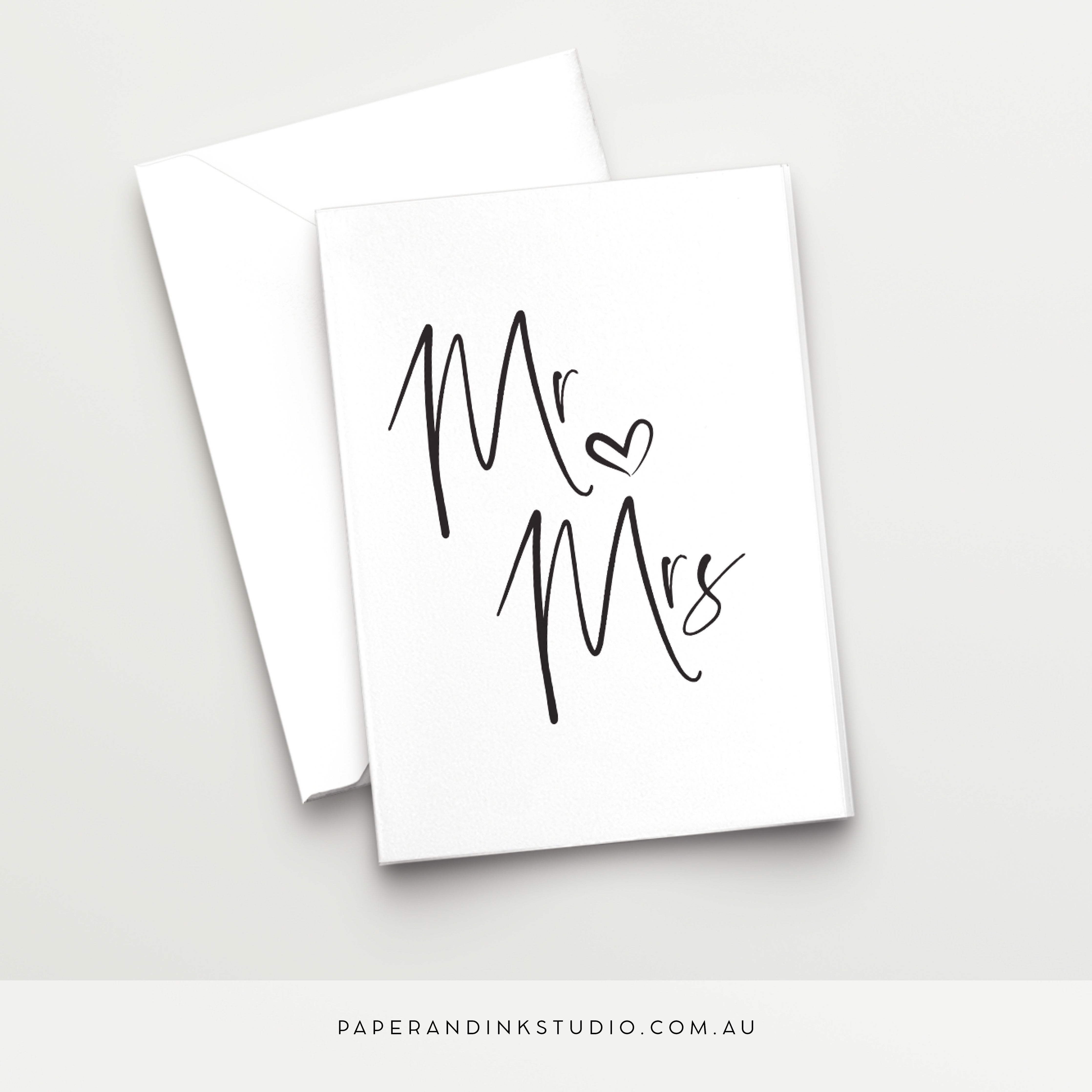 Mr + Mrs Card - Thorne – Paper & Ink Studio
