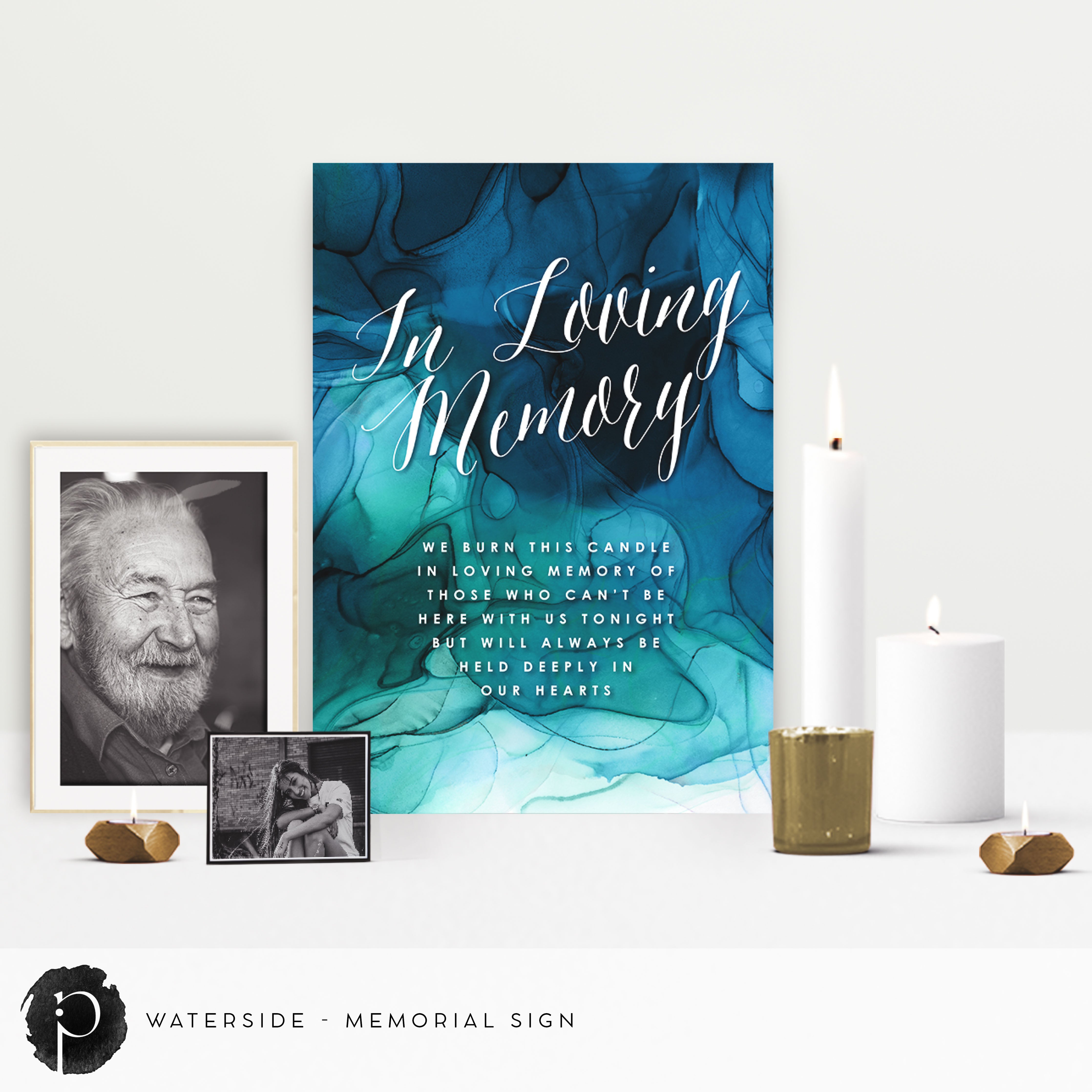 Waterside - In Loving Memory Memorial Sign – Paper & Ink Studio