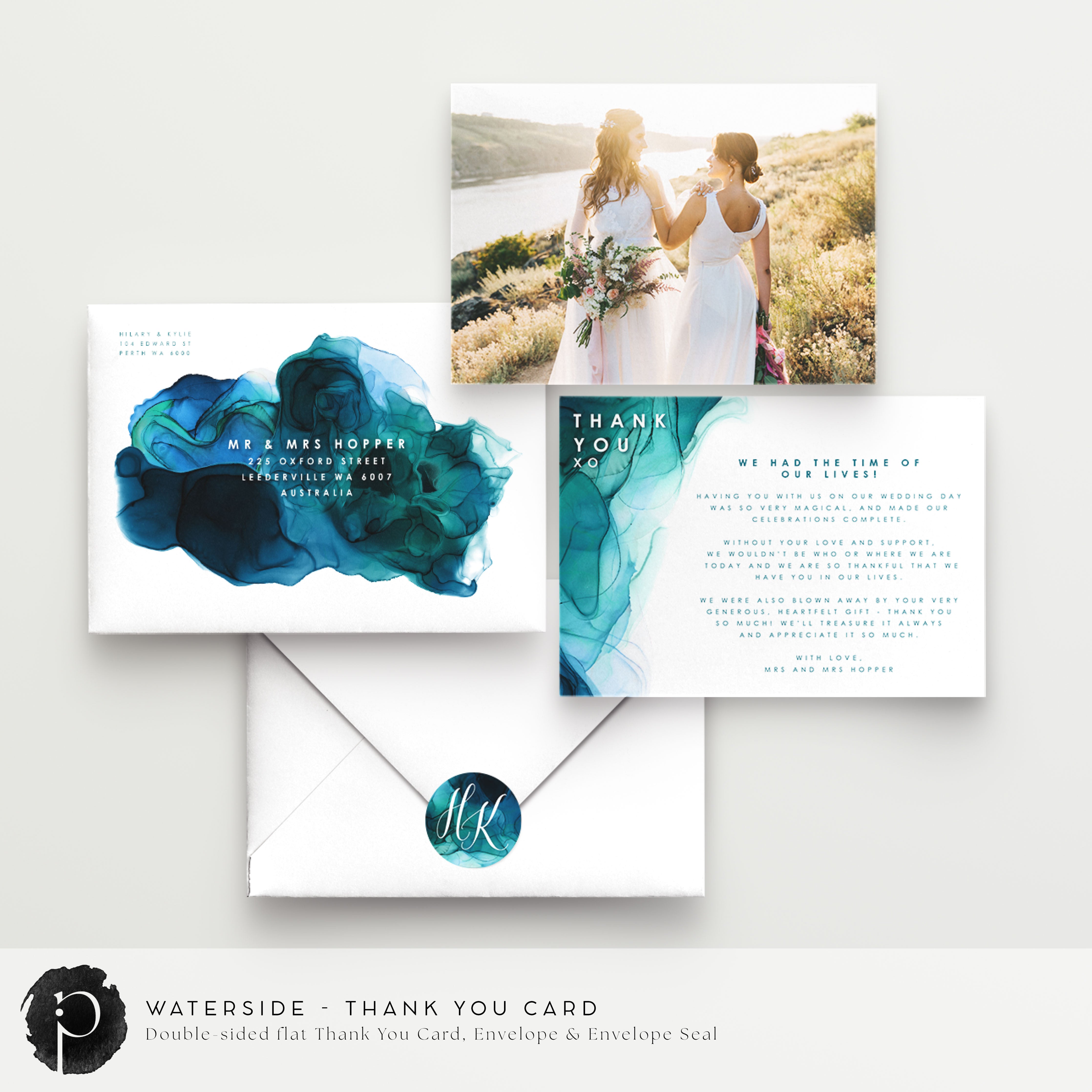 Waterside - Wedding Thank You Cards – Paper & Ink Studio