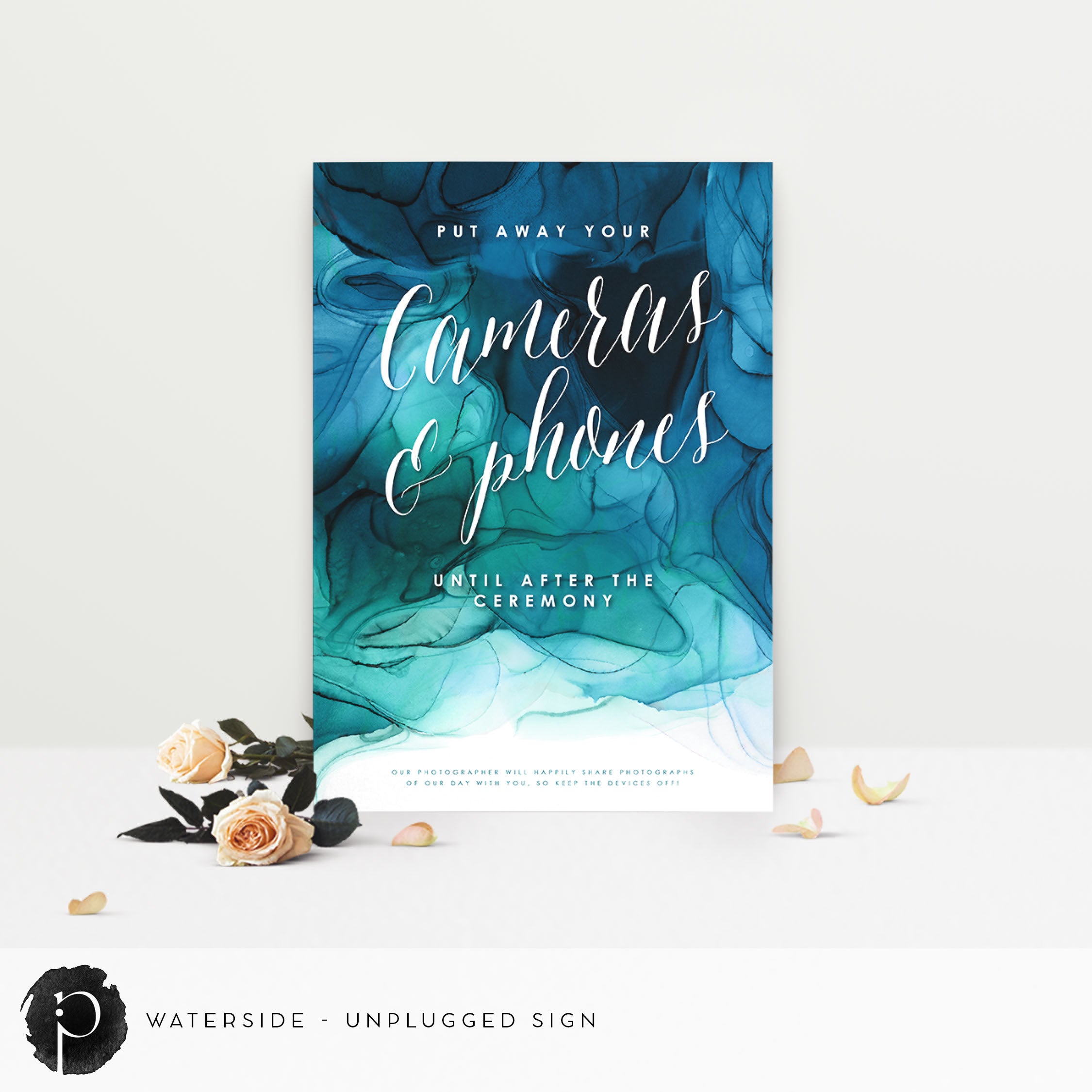 Waterside - Unplugged Ceremony Sign – Paper & Ink Studio