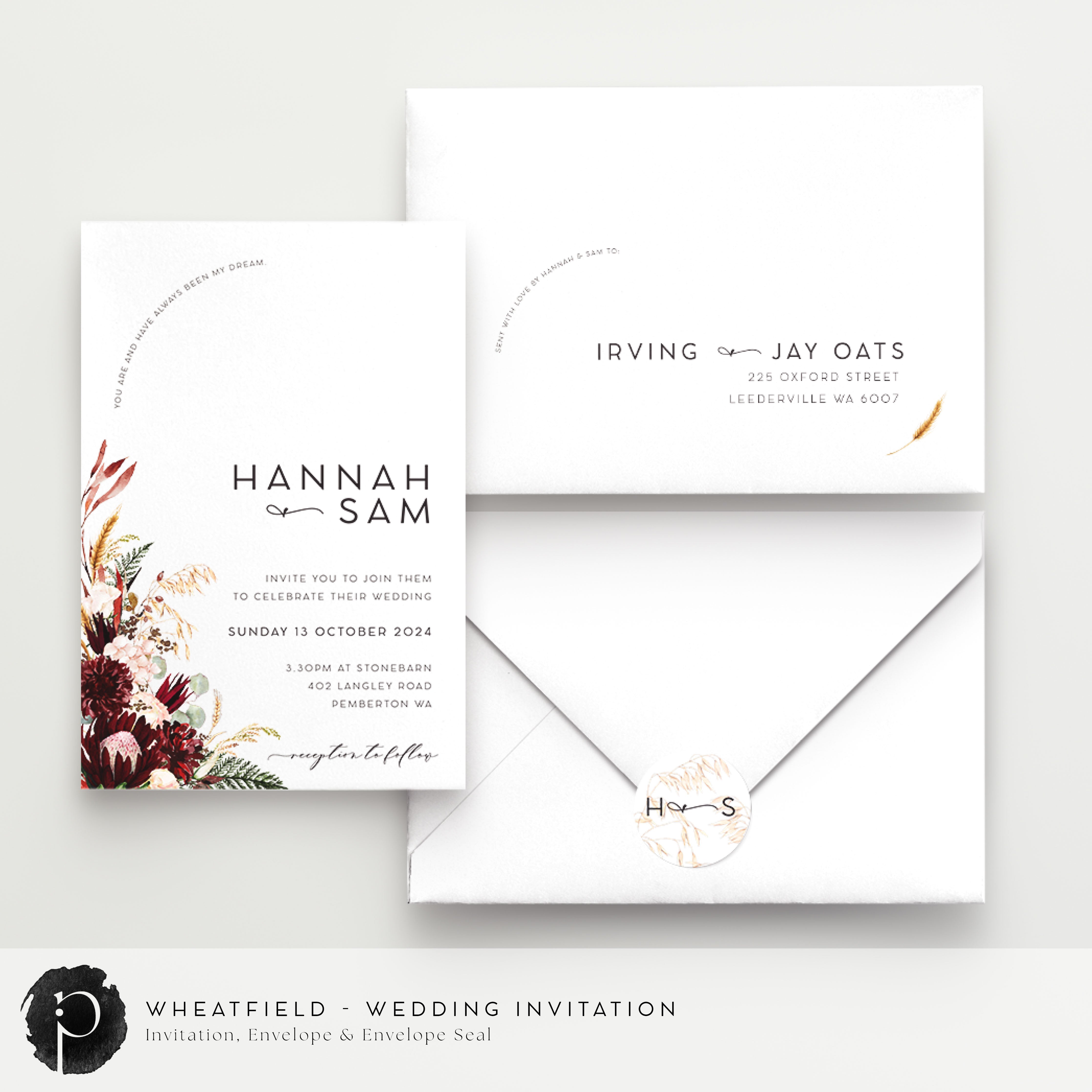 Wheatfield - Wedding Invitations – Paper & Ink Studio