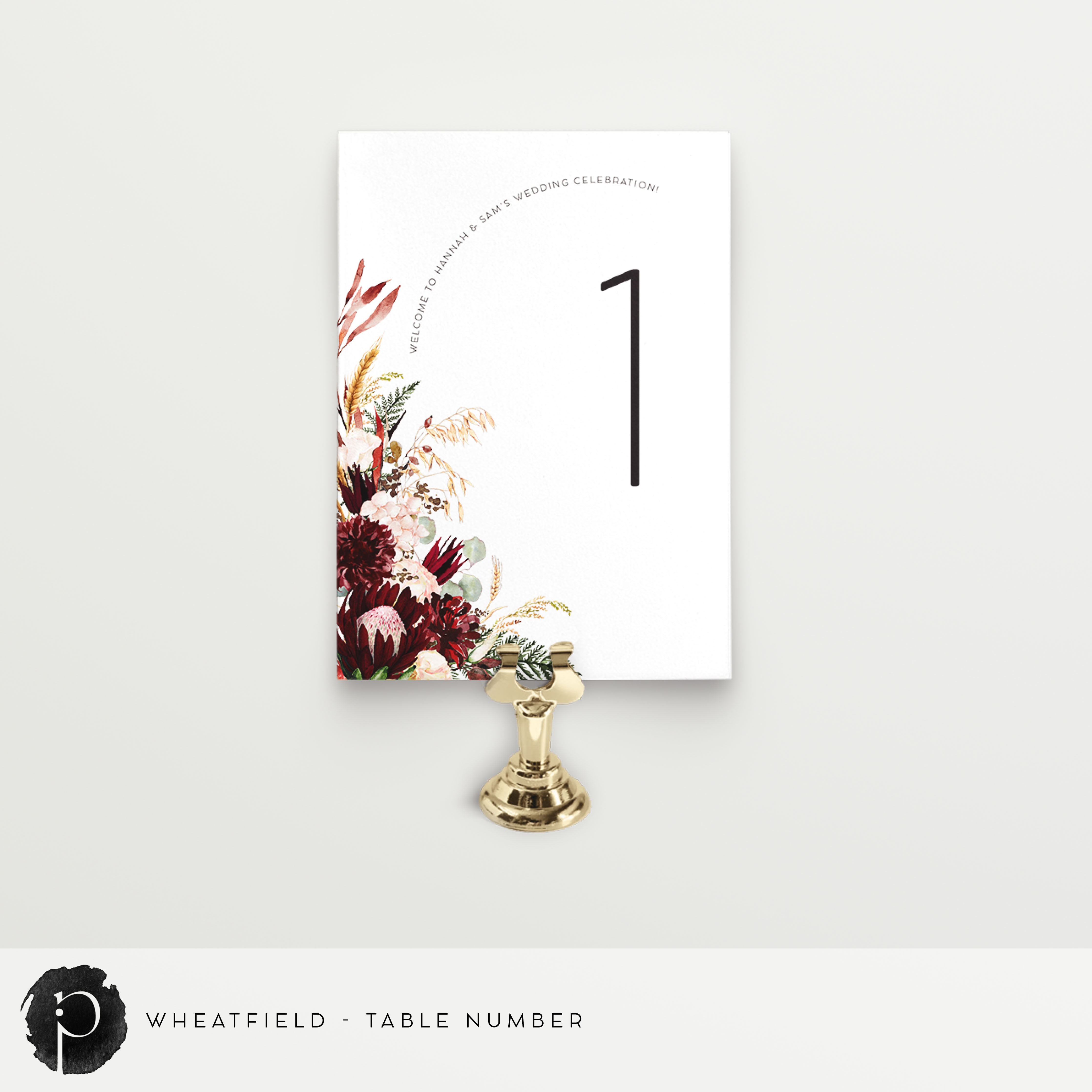 Wheatfield - Table Numbers – Paper & Ink Studio