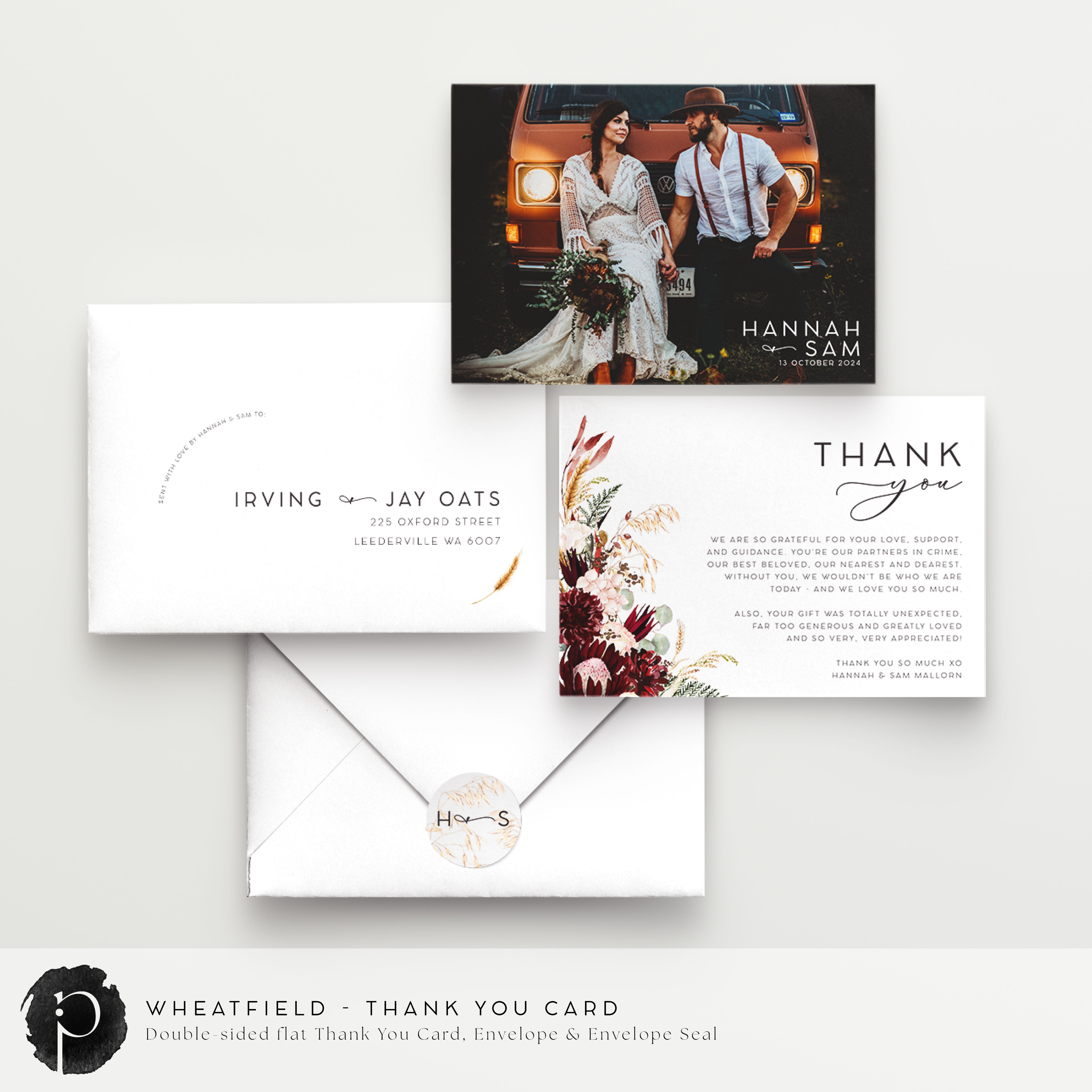 Wheatfield - Wedding Thank You Cards – Paper & Ink Studio