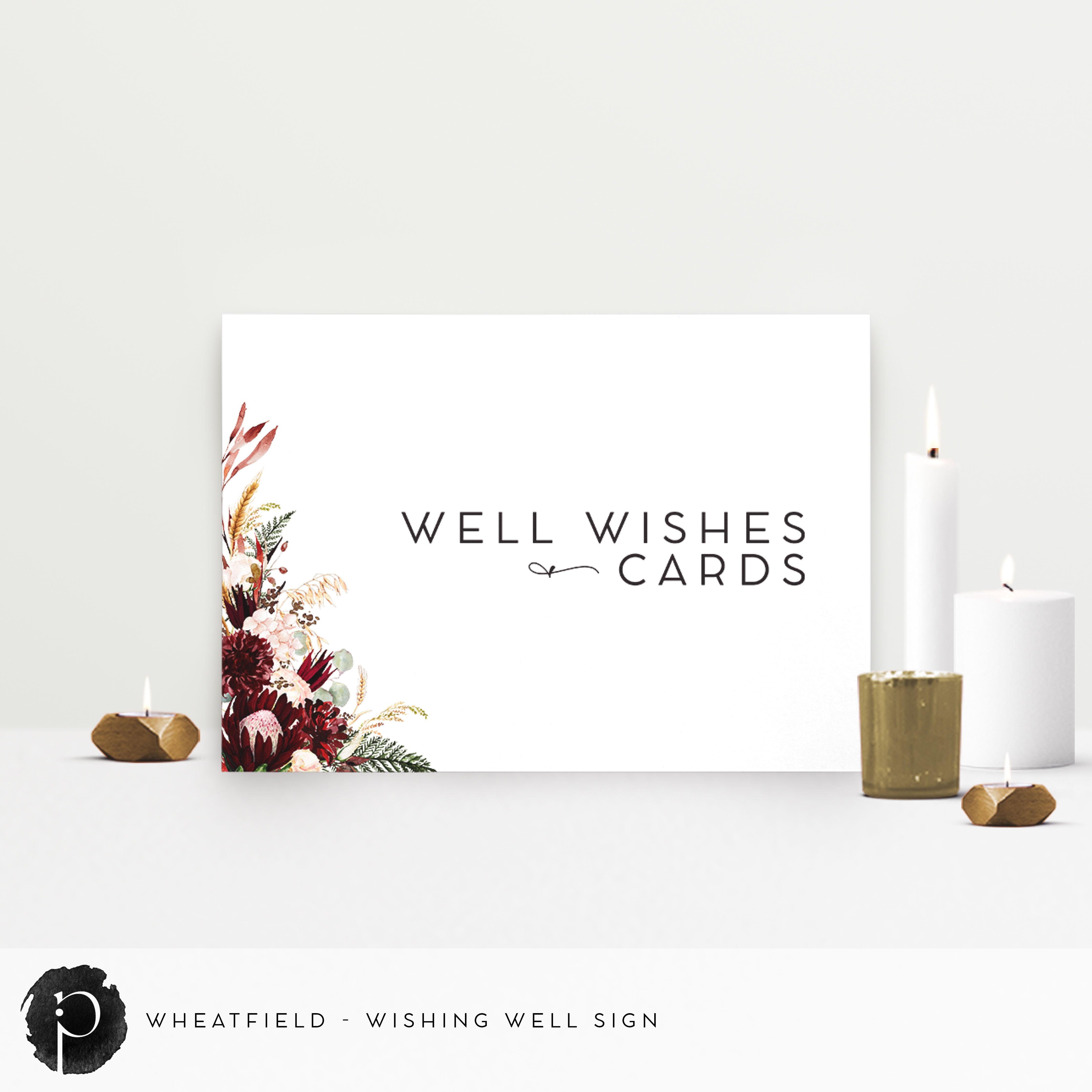 Wheatfield - Cards/Gifts/Presents/Wishing Well Table Sign – Paper & Ink ...